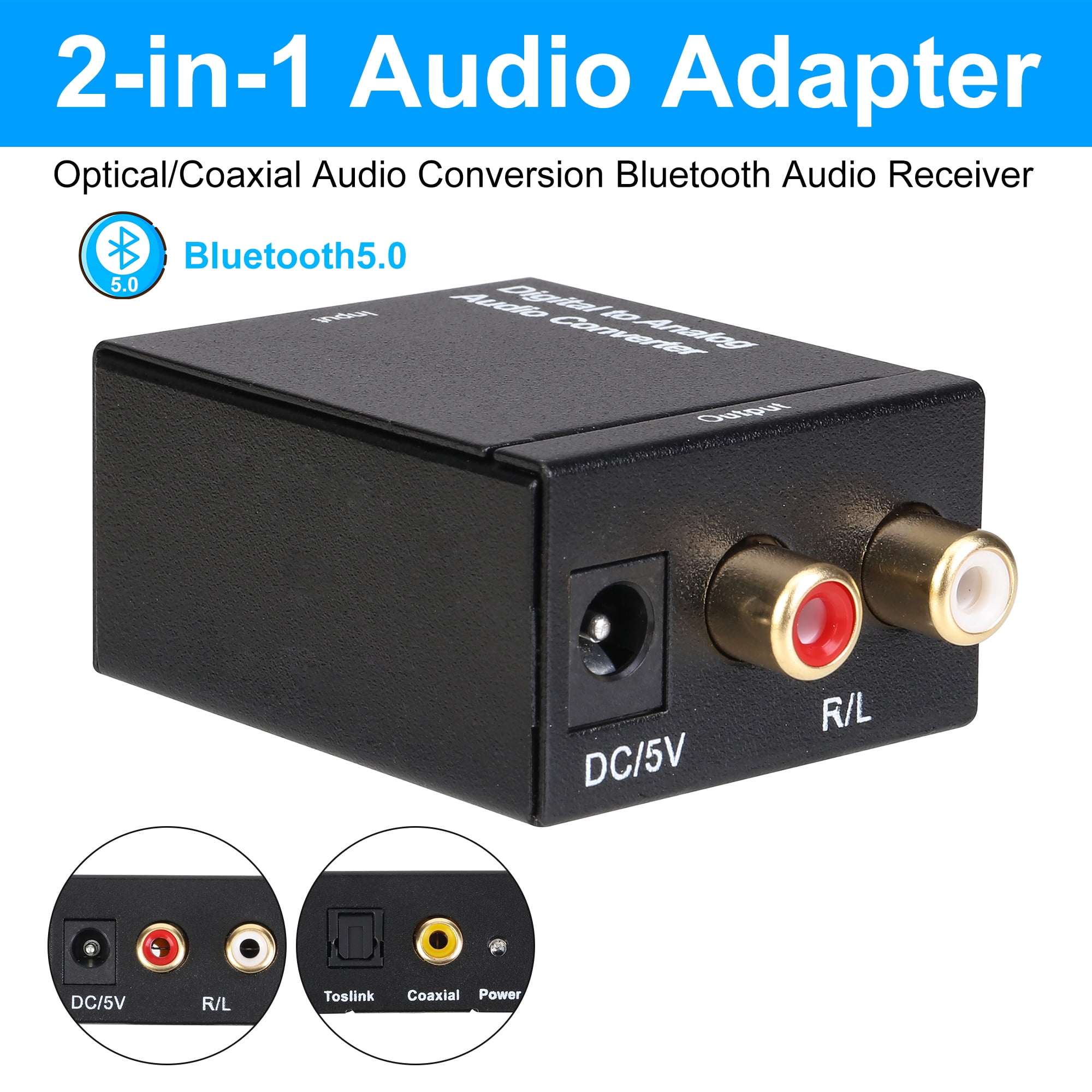 Audio Extractor, Aluminum Optical to RCA Converter, Digital Optical to ...