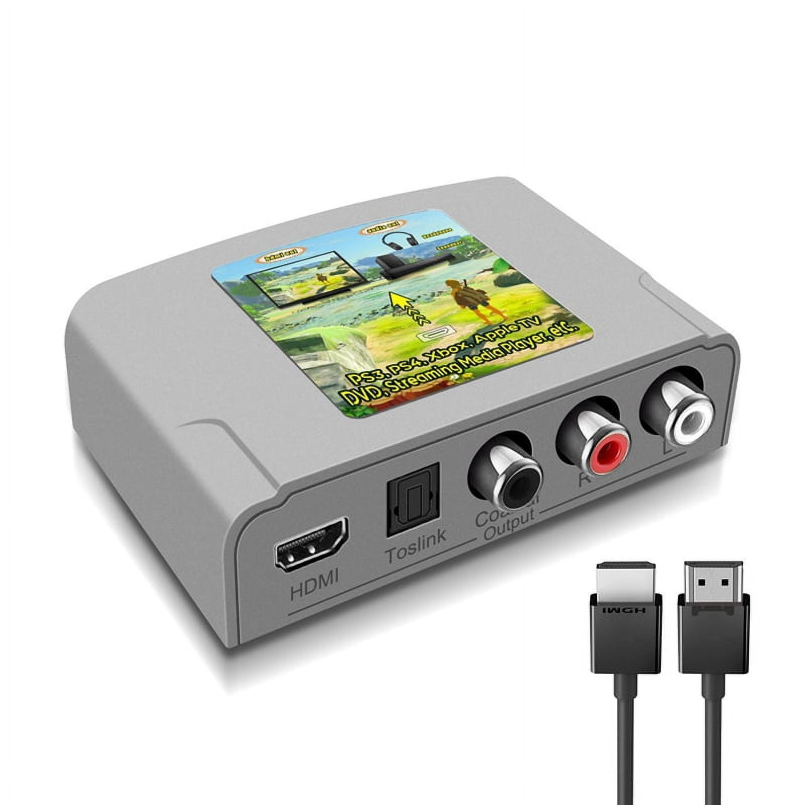 Audio Extractor -Compatible Optical Audio Adapter Optical to Optical 3 ...