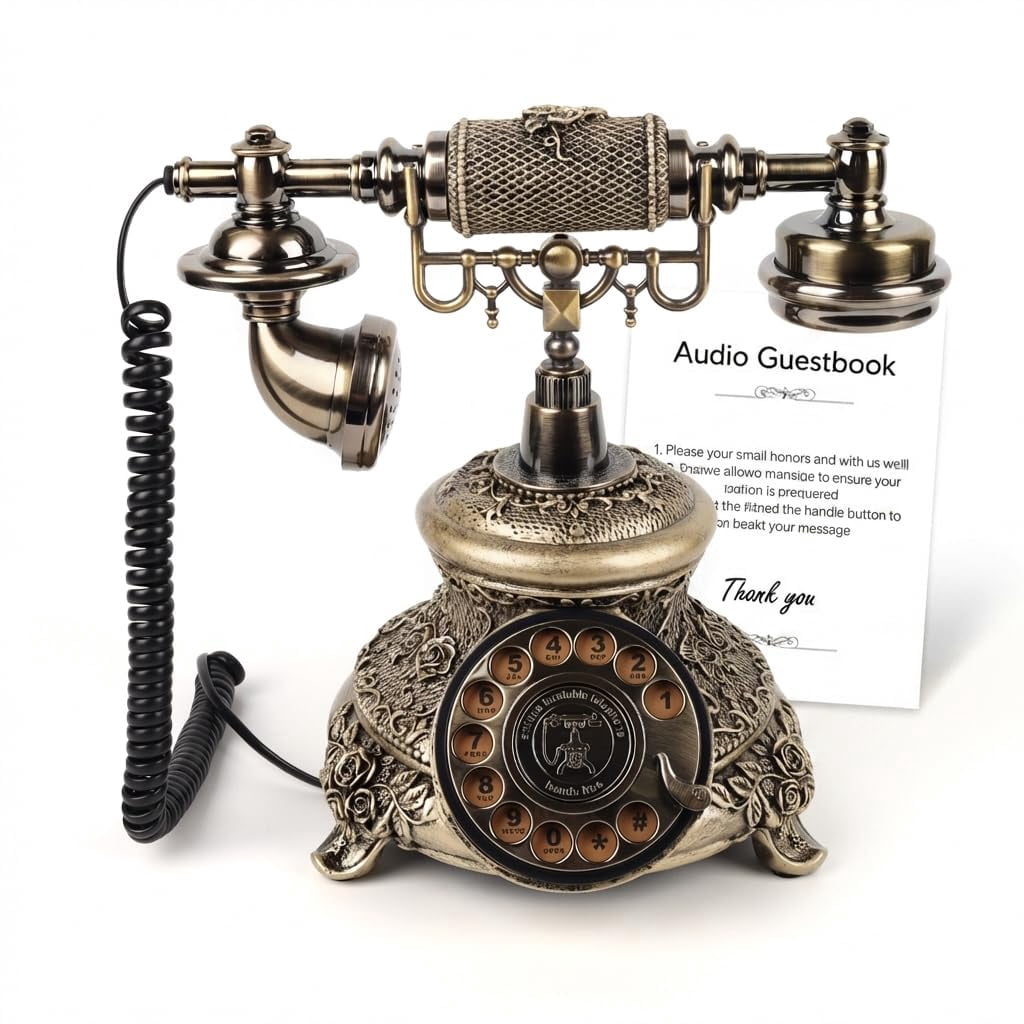 Audio Guest Book Bronze Voice Recorder for Weddings Anniversaries ...