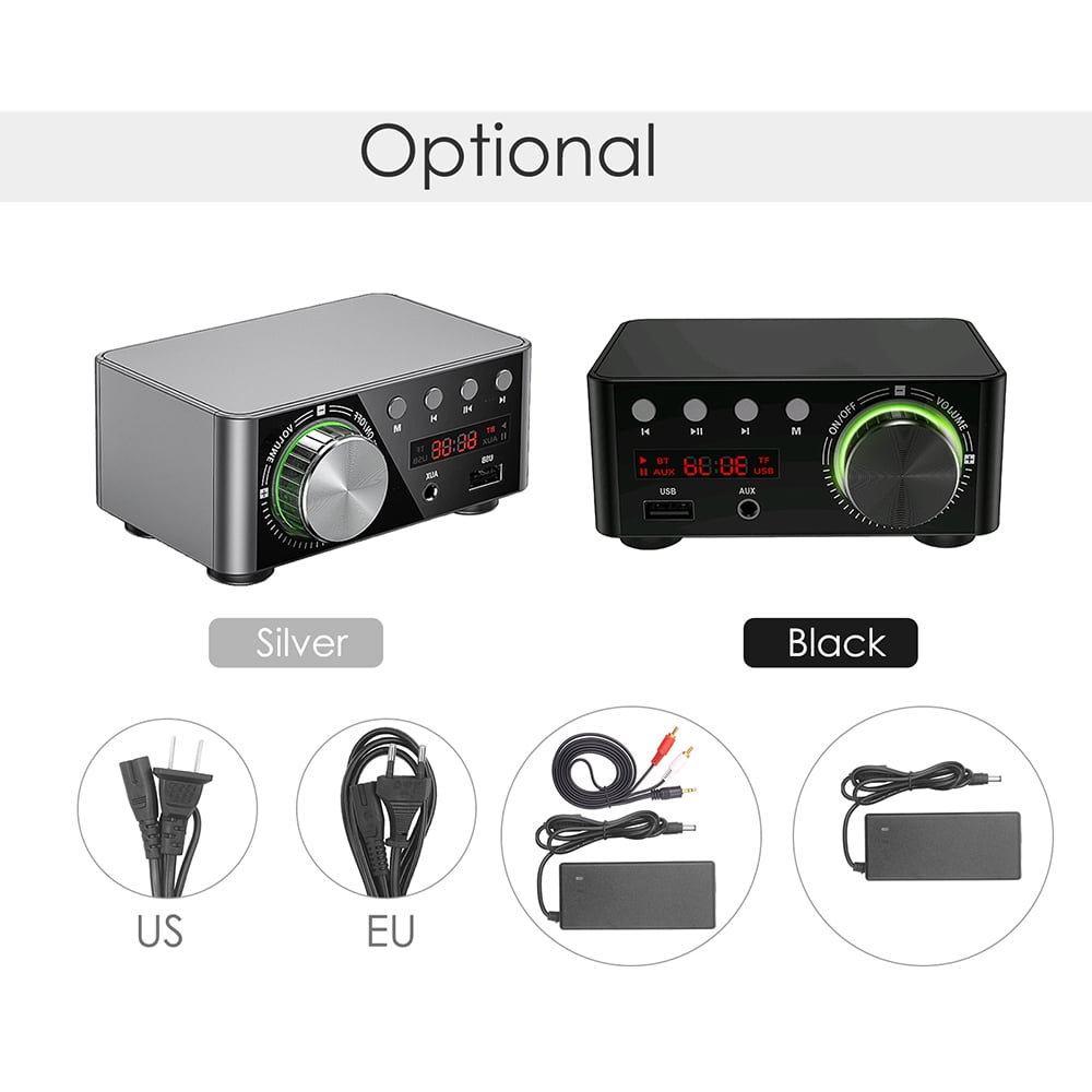 Audio HIFI BT5.0 Digital Amplifier Mini Stereo Audio Amp 100W Dual ...