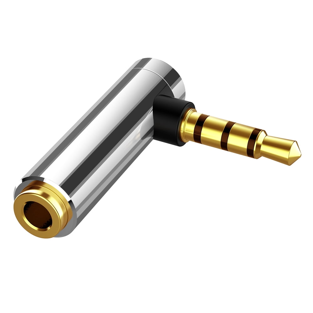 Audio Jack 3.5mm to 3.5mm Right Angle Male to Female Stereo Audio L ...