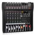 Audio Mixer 6 Channel Professional Mixer Console with 320 DSP Effects ...