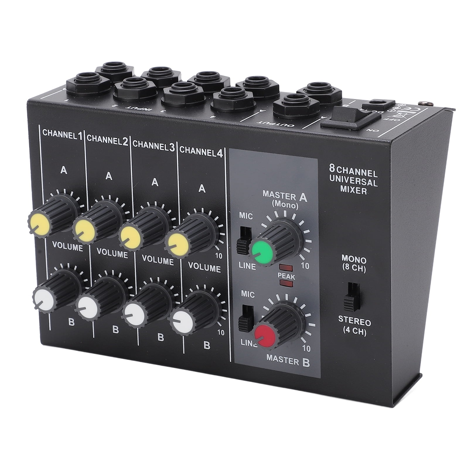 Audio Mixer 8 Channel Input Mono Stereo Sound Mixing Console Low Noise ...