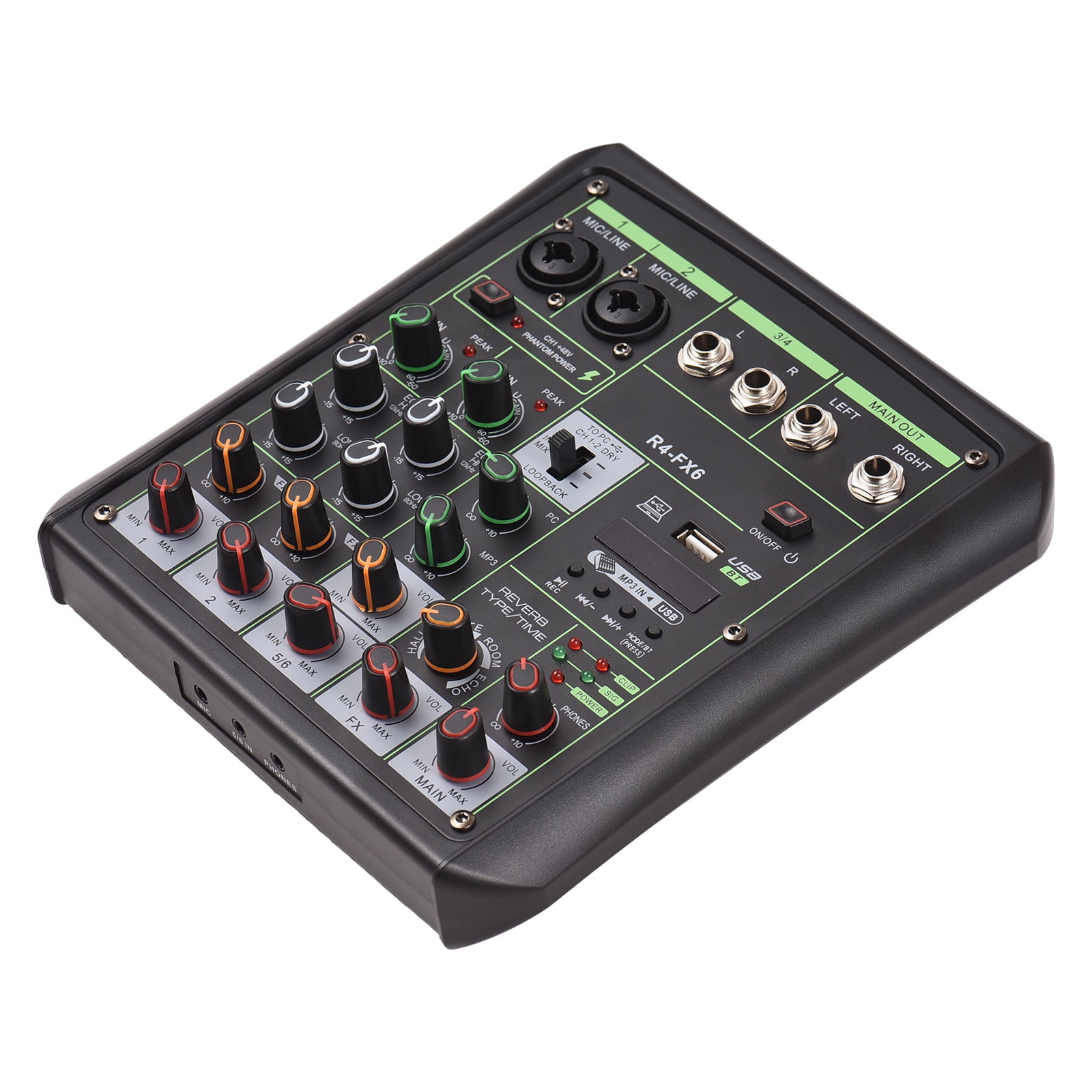 Audio Mixer,Audio 48v Buzhi With Bt Sound Usb Mp3 Player Console Usb ...