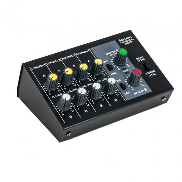 Audio Mixer Sound Mixing Console Portable Compact Line Mixer Low Noise ...