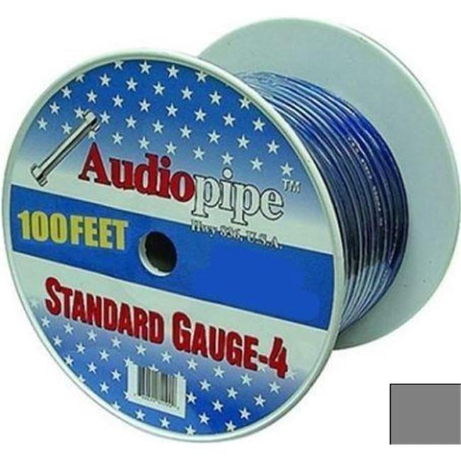 Audio Pipe 100 ft. Oxygen Free Power Wire Roll 4 Gauge - Silver ...