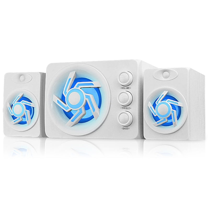 Audio Speaker With Colorful LED Light Desktop Computer Speaker With ...