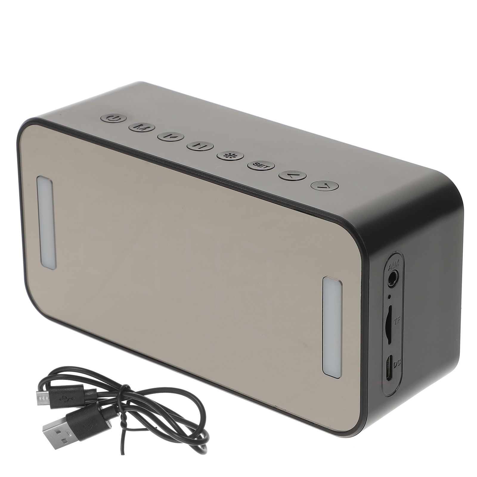 Audio Speakers Portable FM Alarm Clock for Home Digital Sound Bar ...