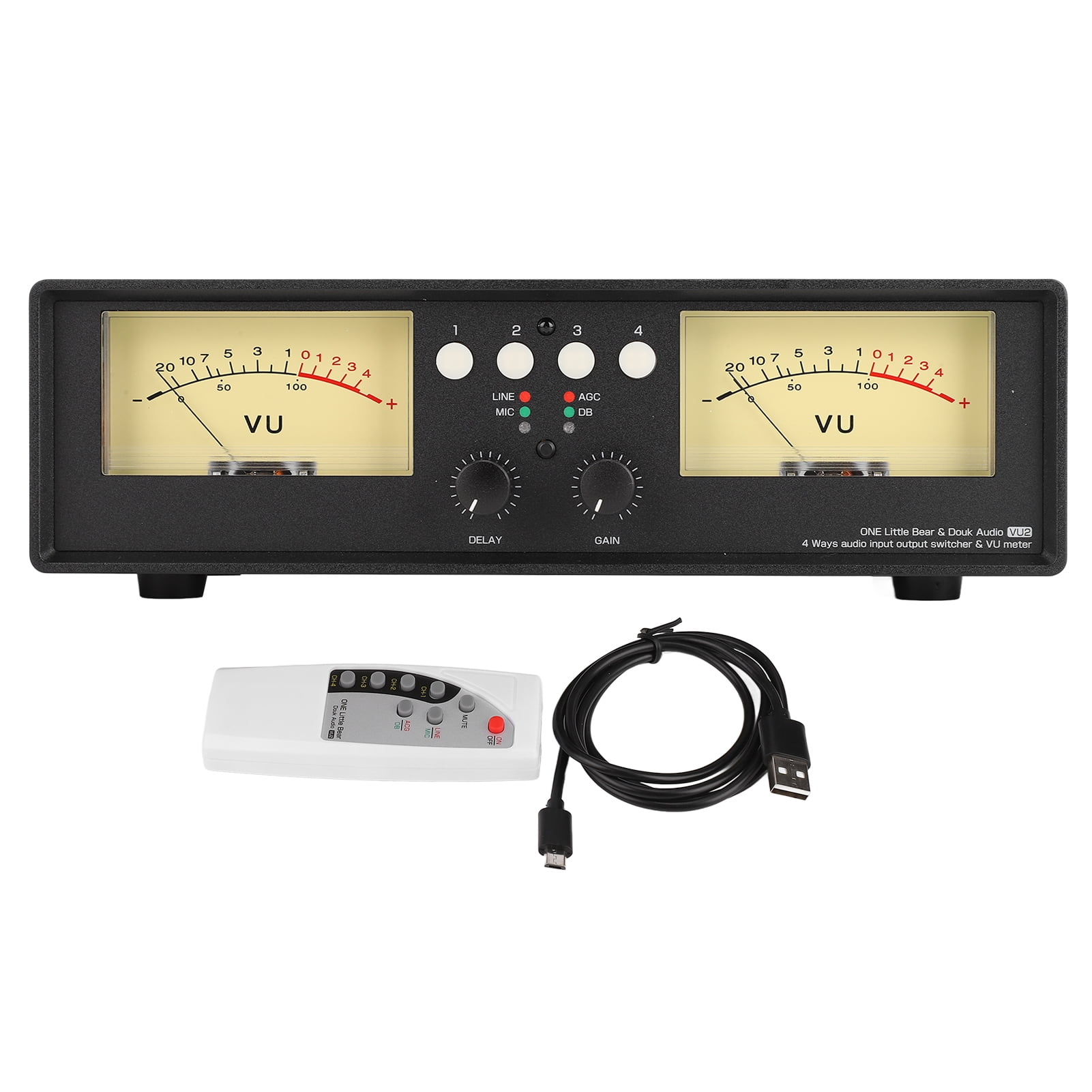Audio Splitter Switcher Box 4 Way Support Simultaneous Work Stereo ...