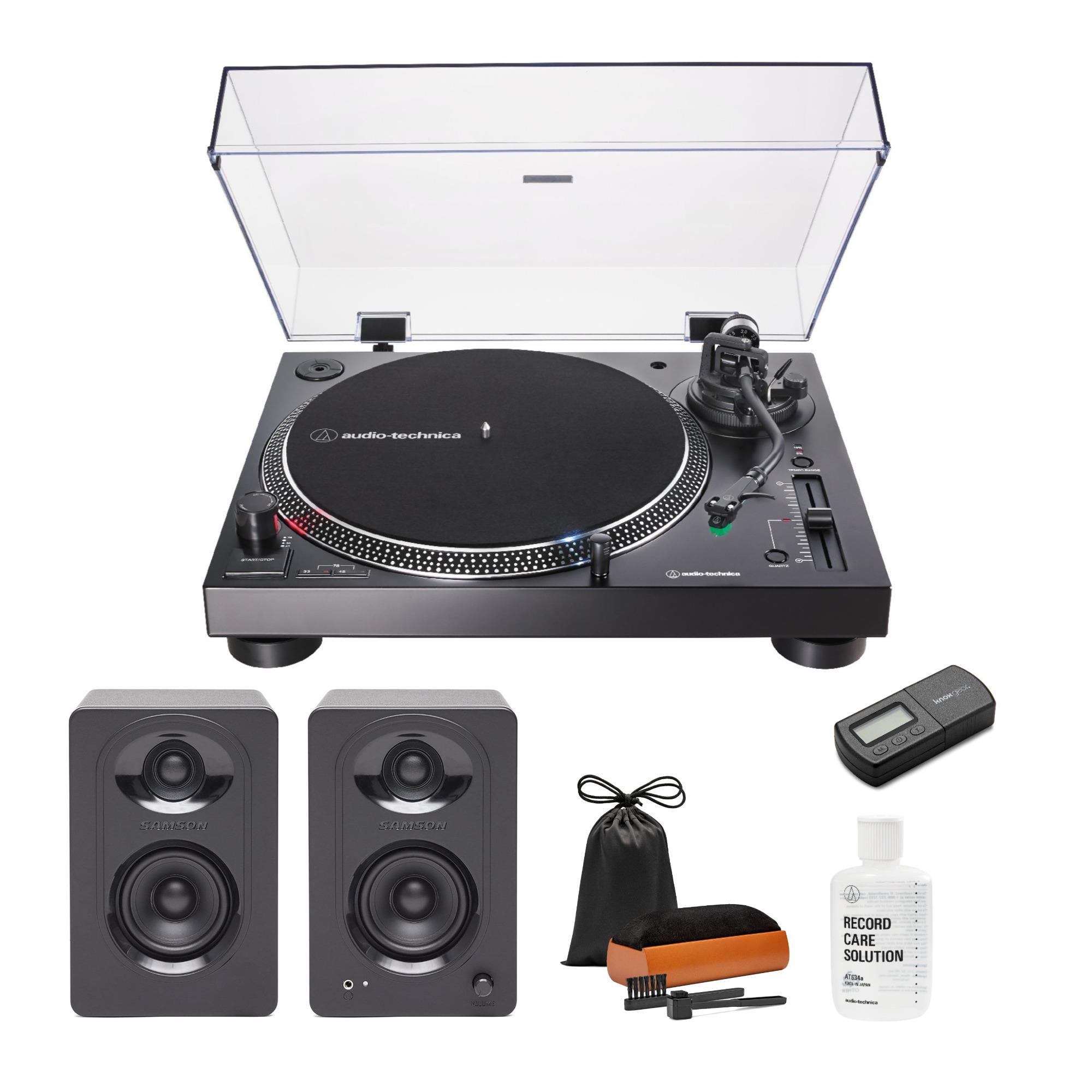 Audio-Technica AT-LP120X-USB Turntable Player with 3-Inch Powered ...