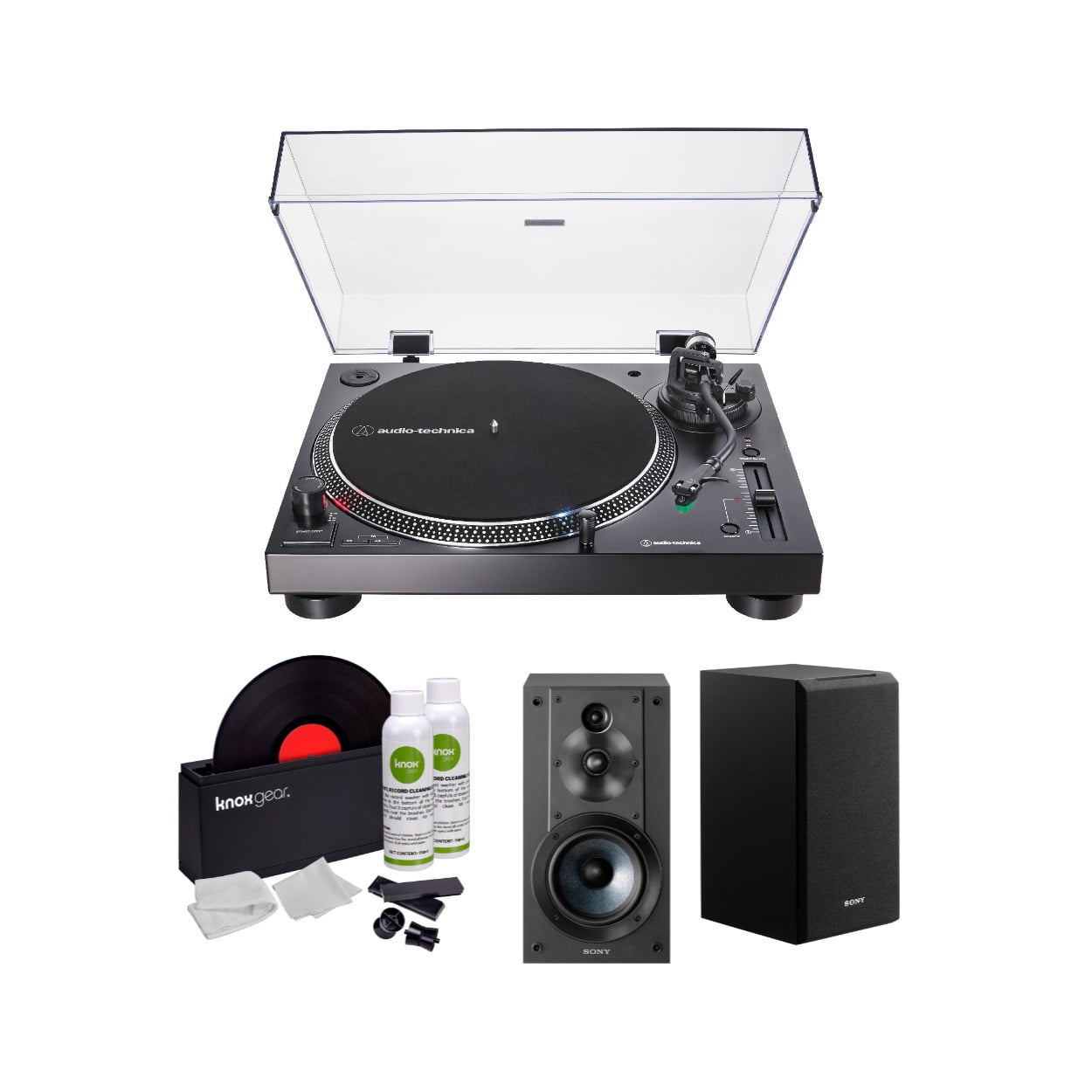 Audio-Technica AT-LP120X-USB Direct-Drive Turntable with Sony 3-Way ...