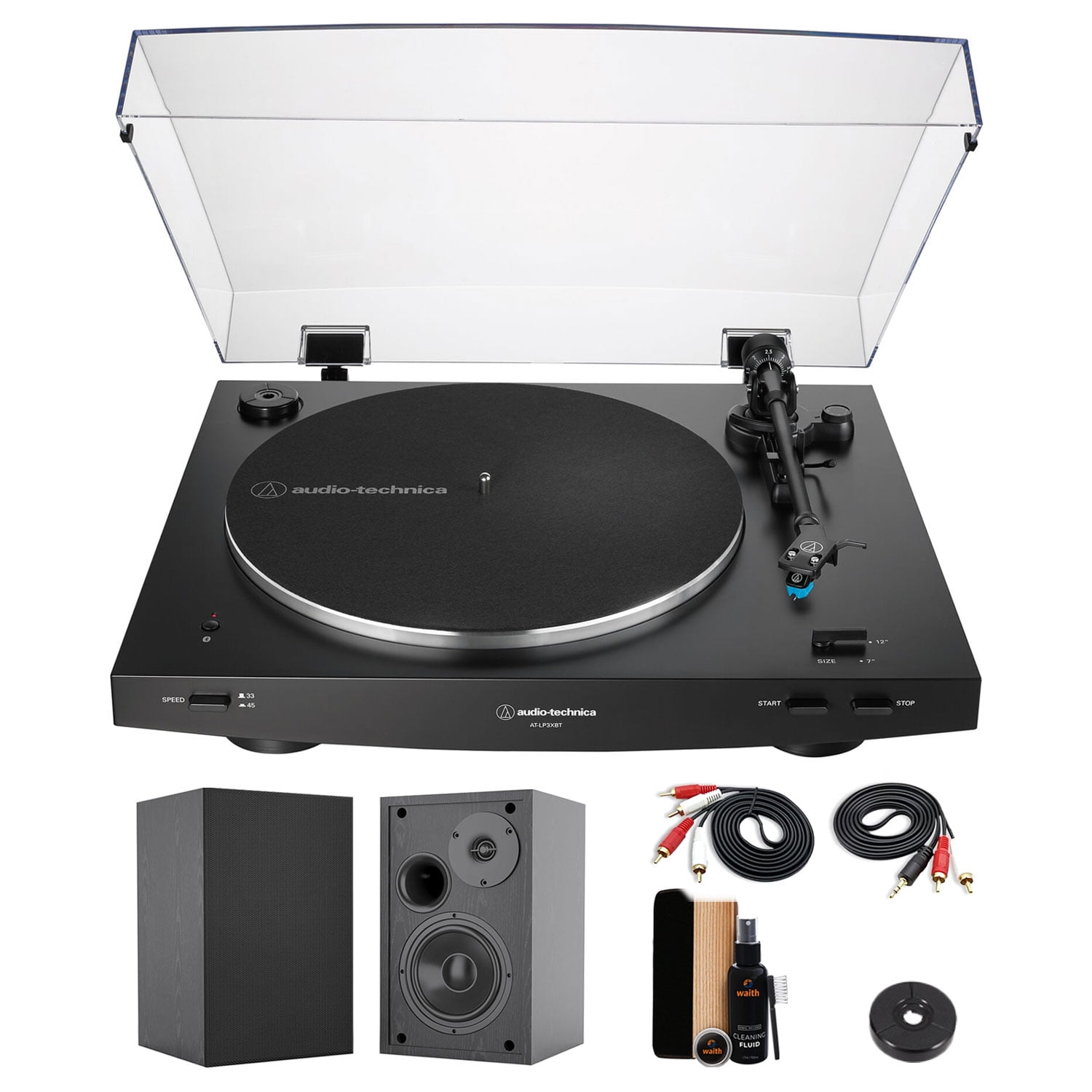 Audio-Technica AT-LP3XBT Fully Automatic Two-Speed Bluetooth Turntable ...