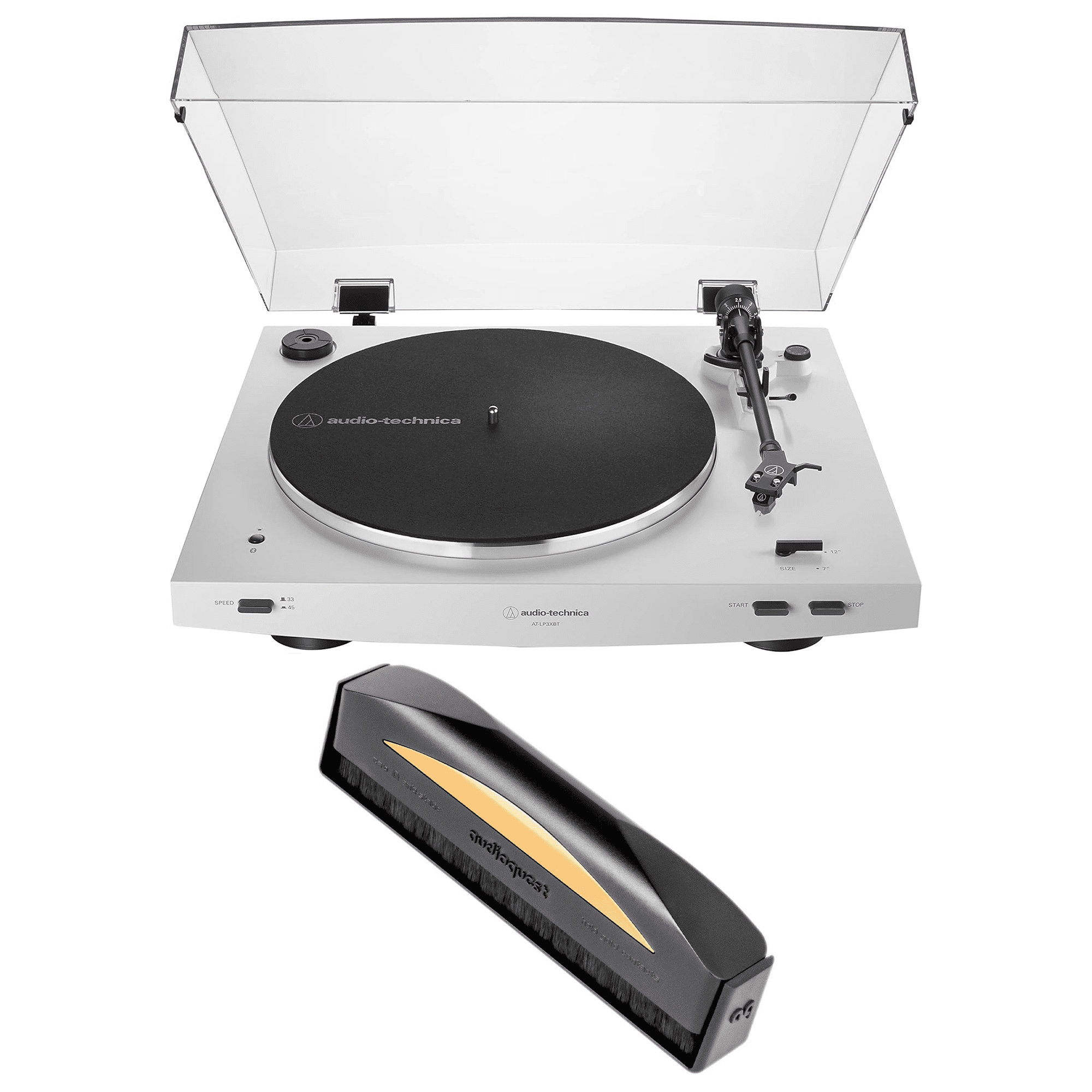 Audio Technica AT-LP3XBT-WH Auto Belt-Drive Wireless/Analog Turntable ...