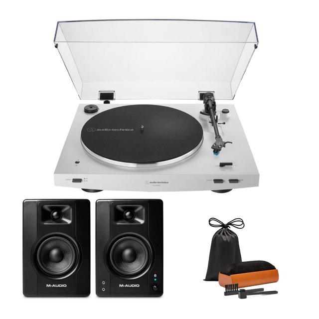 Audio Technica AT-LP3XBT Wireless Belt-Drive Turntable (White) with ...