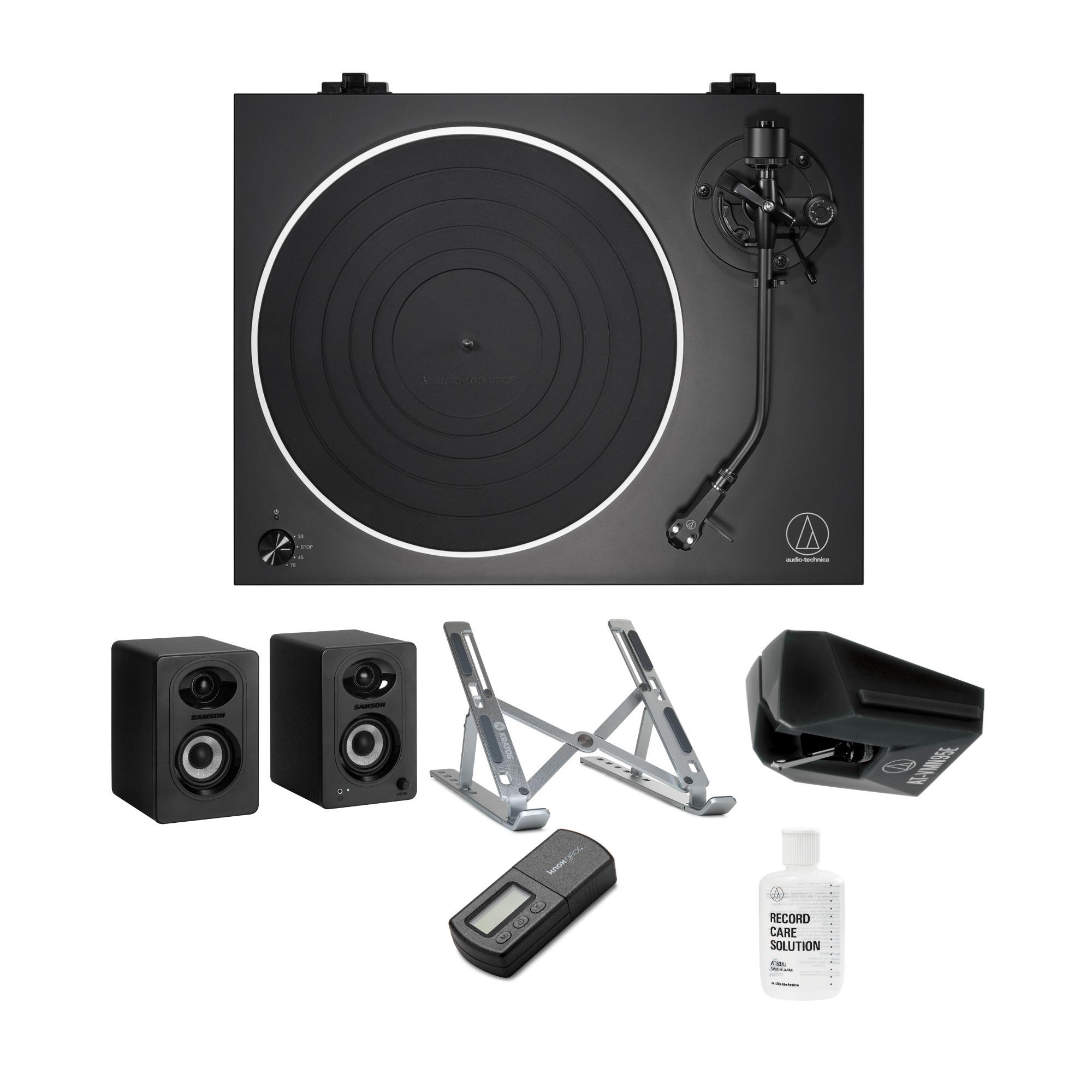 Audio Technica AT-LP5X Direct-Drive Turntable with Speakers Monitors ...