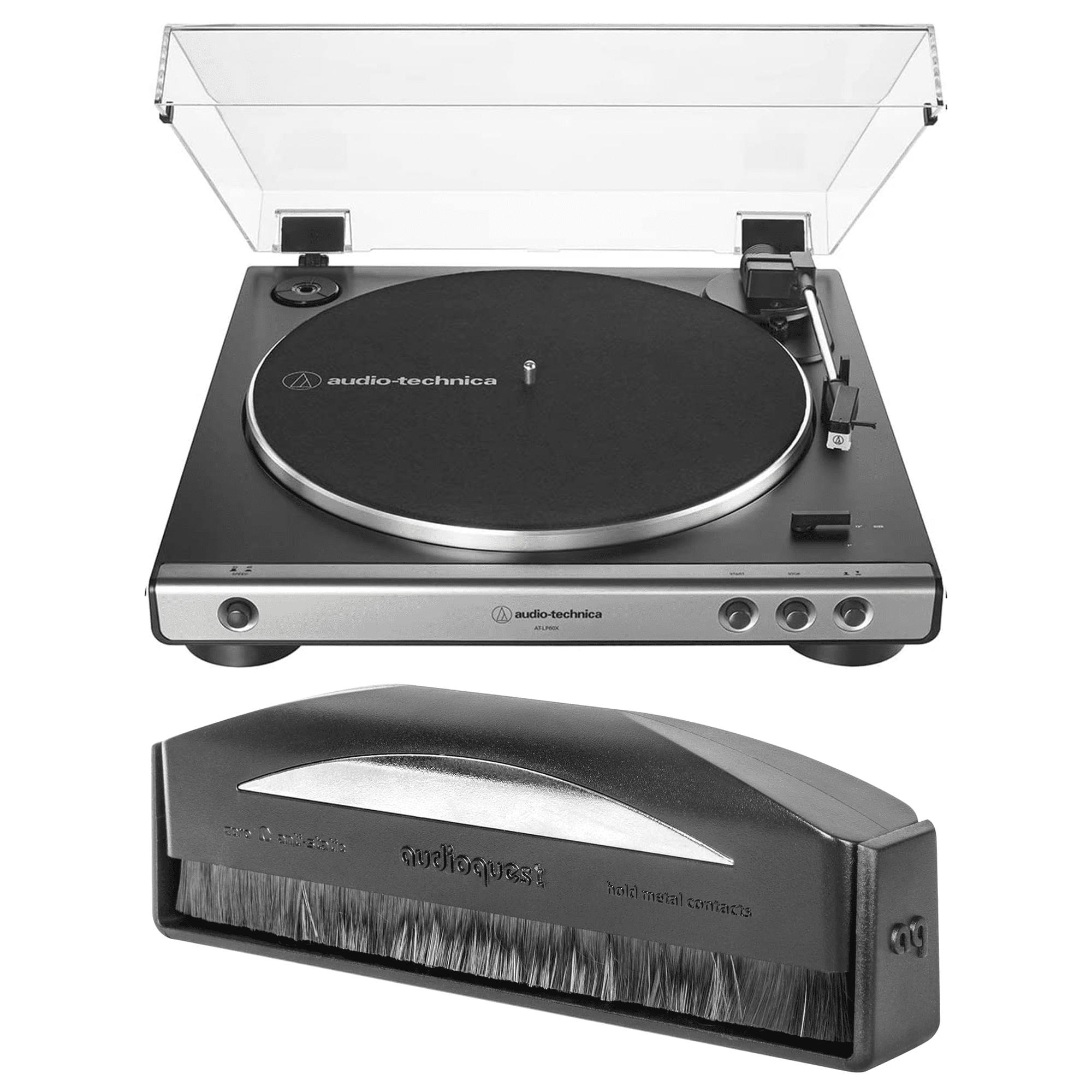 Audio-Technica AT-LP60X-GM Fully Automatic 2-Speed Belt-Drive Turntable ...