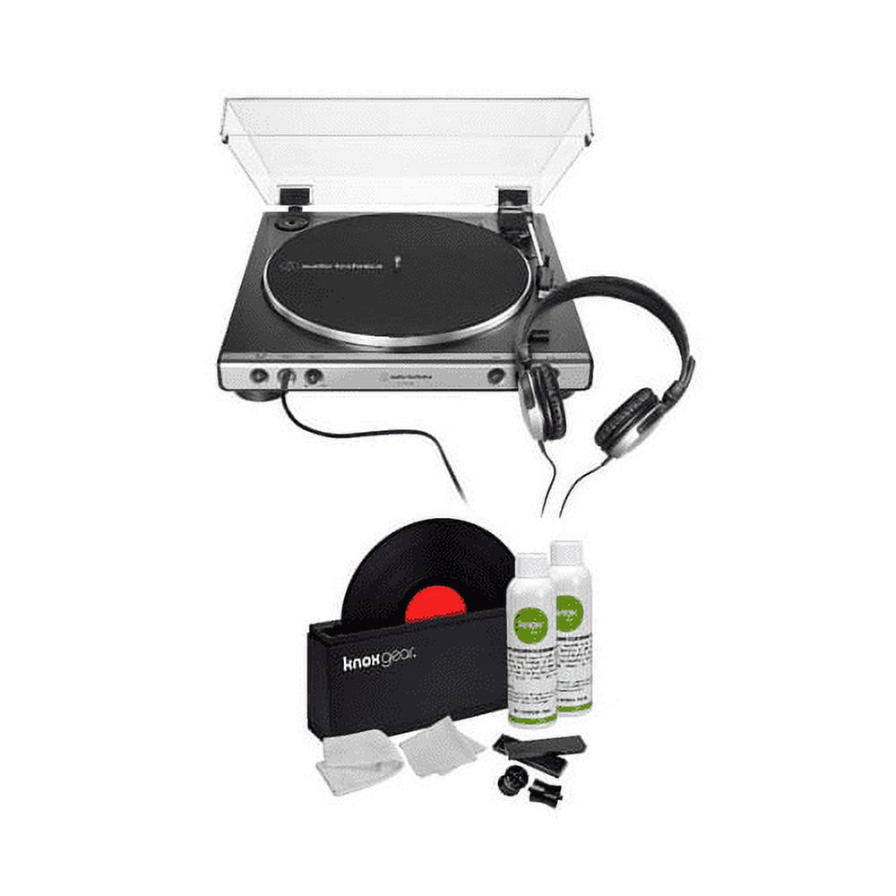 Audio-Technica AT-LP60X Stereo Turntable (Gunmetal) with Headphones and ...