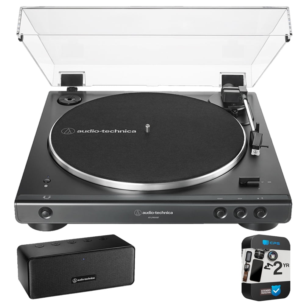 Audio-Technica AT-LP60XSPBT-BK Automatic Wireless Turntable and Speaker ...