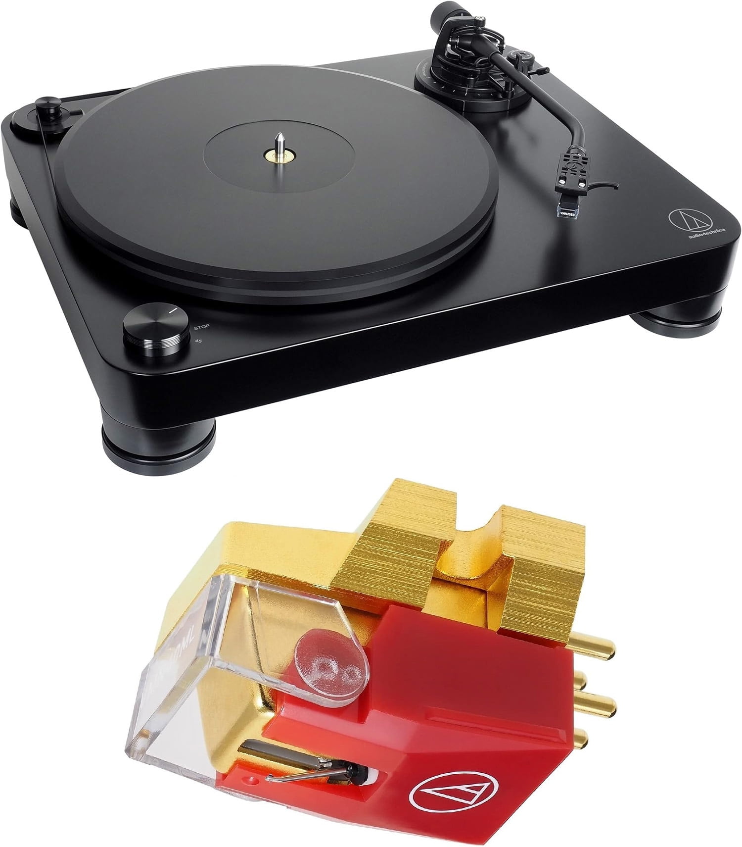 Audio Technica AT-LP7 2-Speed Fully Manual Belt Drive Turntable with an ...