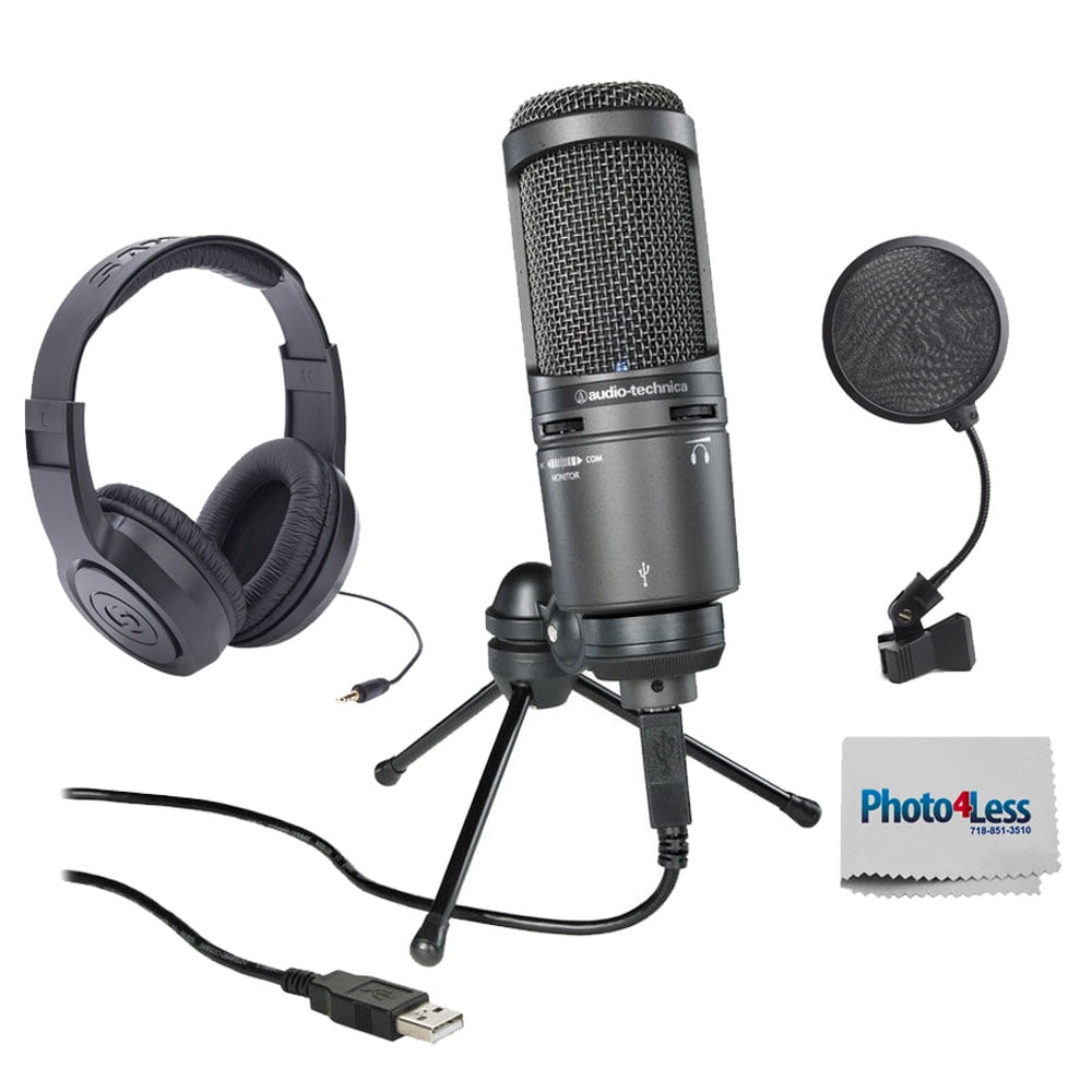 Audio-Technica AT2020USB+ Cardioid Condenser USB Mic + Pop Filter ...
