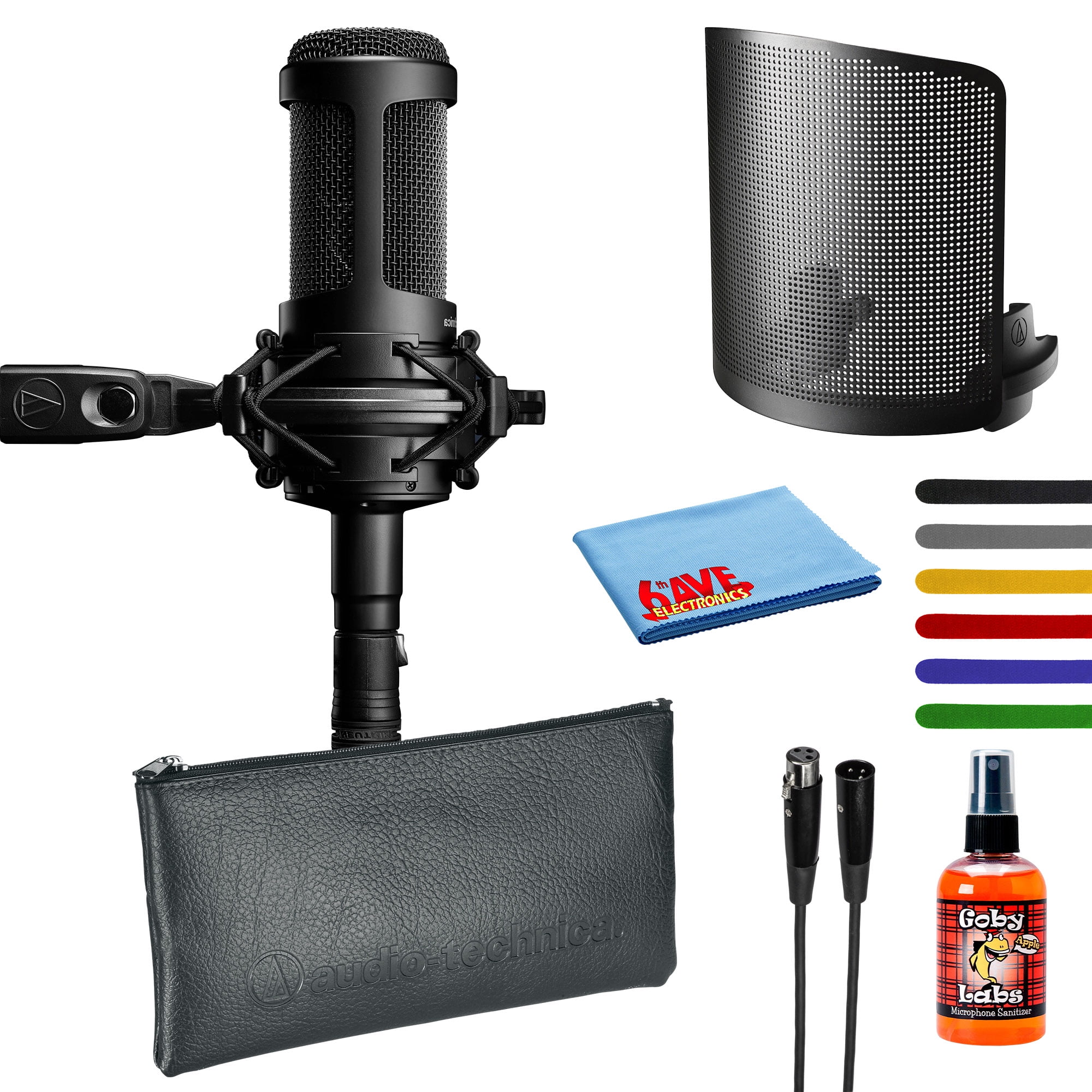 Audio-Technica AT2035 Cardiod Condenser Microphone with Audio-Technica ...