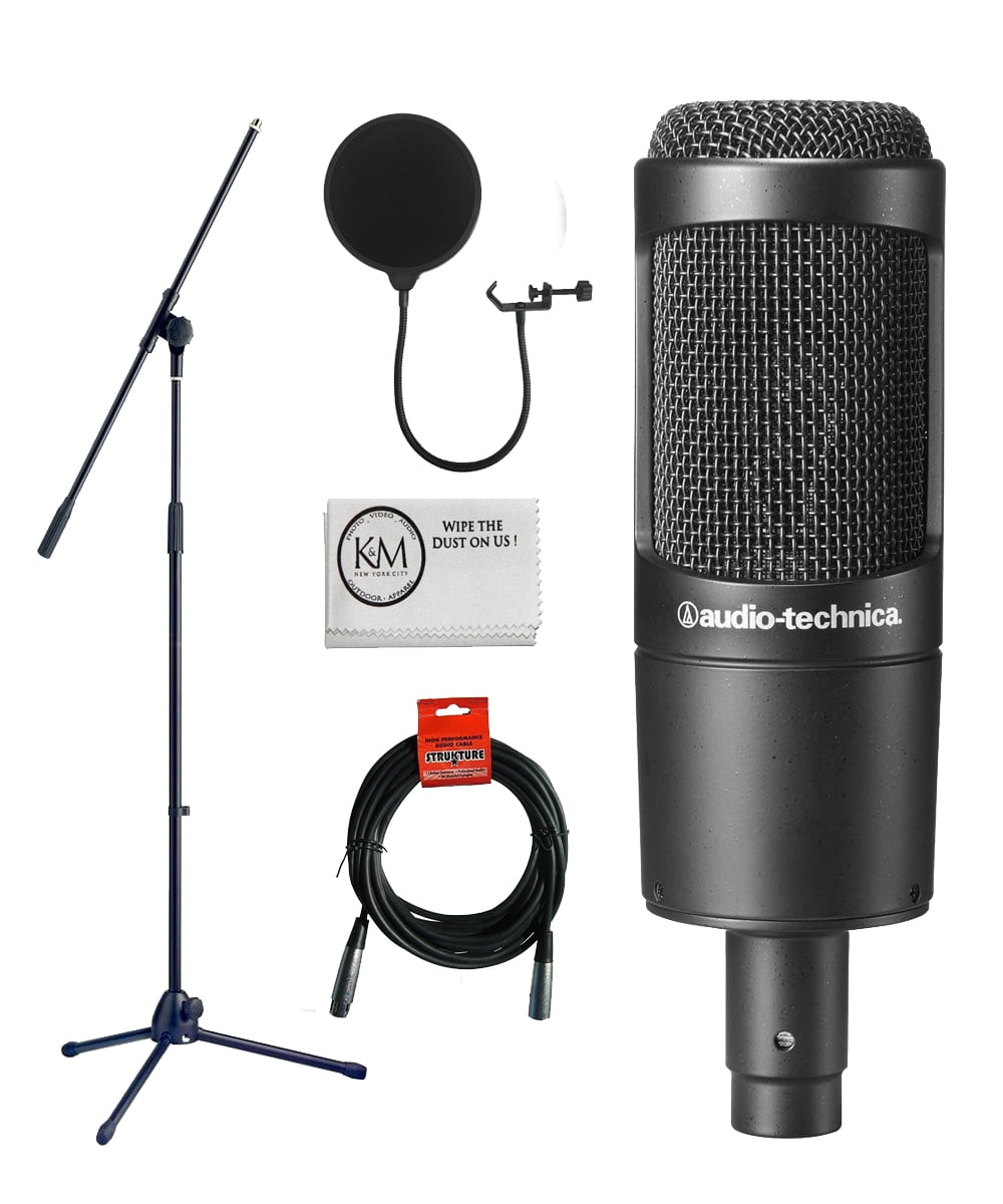 Audio-Technica AT2035 Cardioid Condenser Microphone Bundle with Boom ...