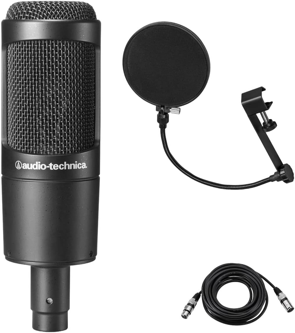 Audio-Technica AT2035 Cardioid Condenser Side-Address Microphone, 20Hz ...