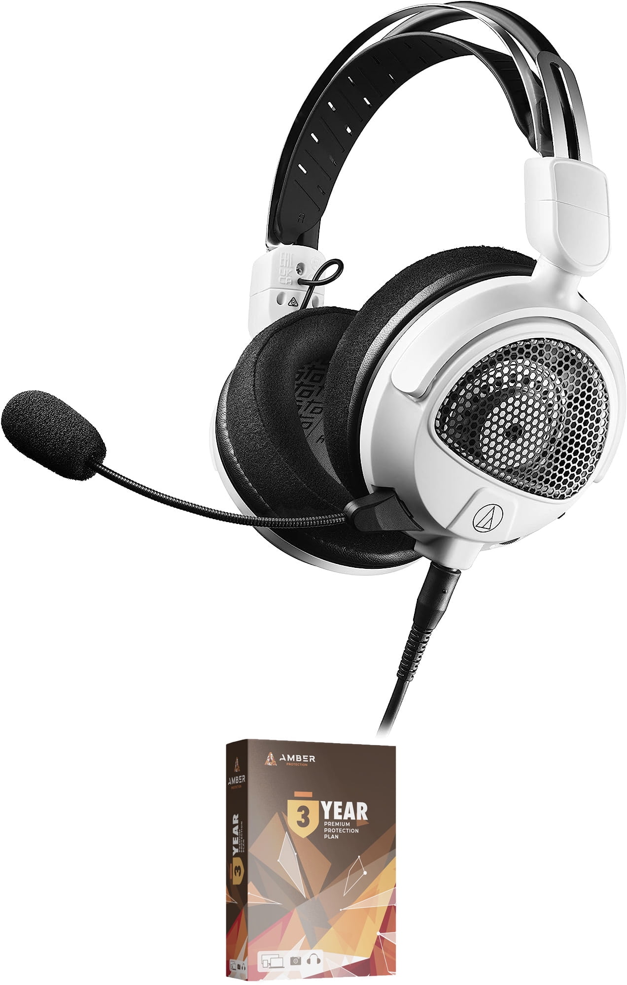 Audio Technica ATH-GDL3WH Open-Back Wired Gaming Headset with 3 Year ...