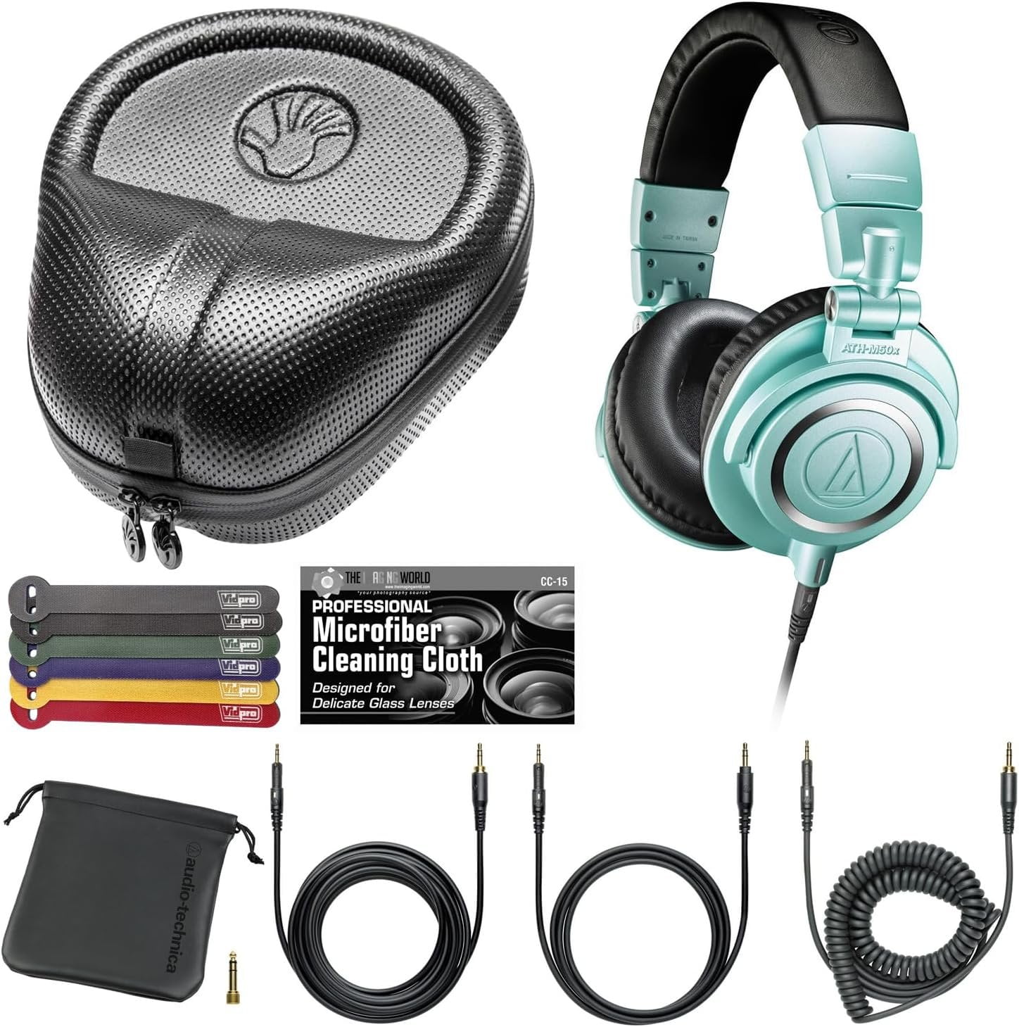 Audio-Technica ATH-M50x Professional Monitor Headphones Ice Blue ...