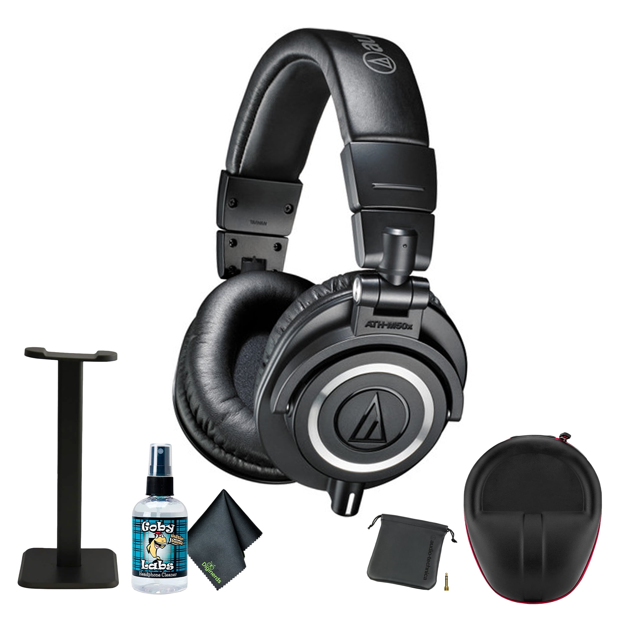Audio-Technica ATH-M50x Professional Studio Monitor Headphones, Black ...
