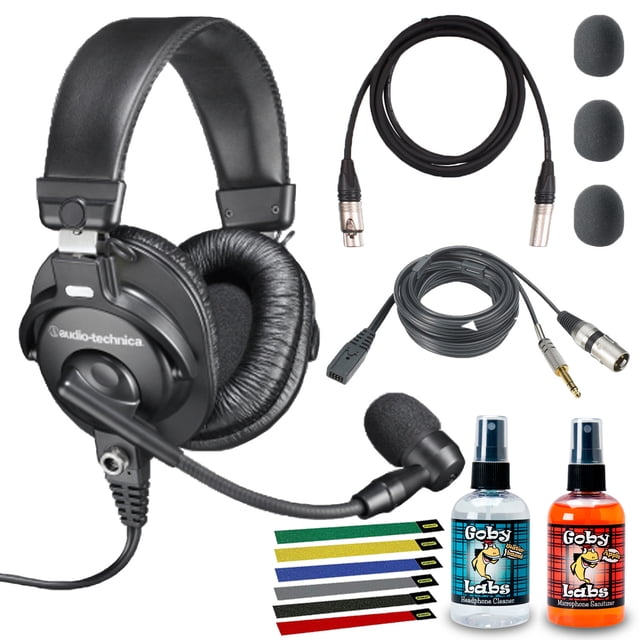 Audio-Technica BPHS1 Broadcast Stereo Headset with 10ft XLR Cable ...