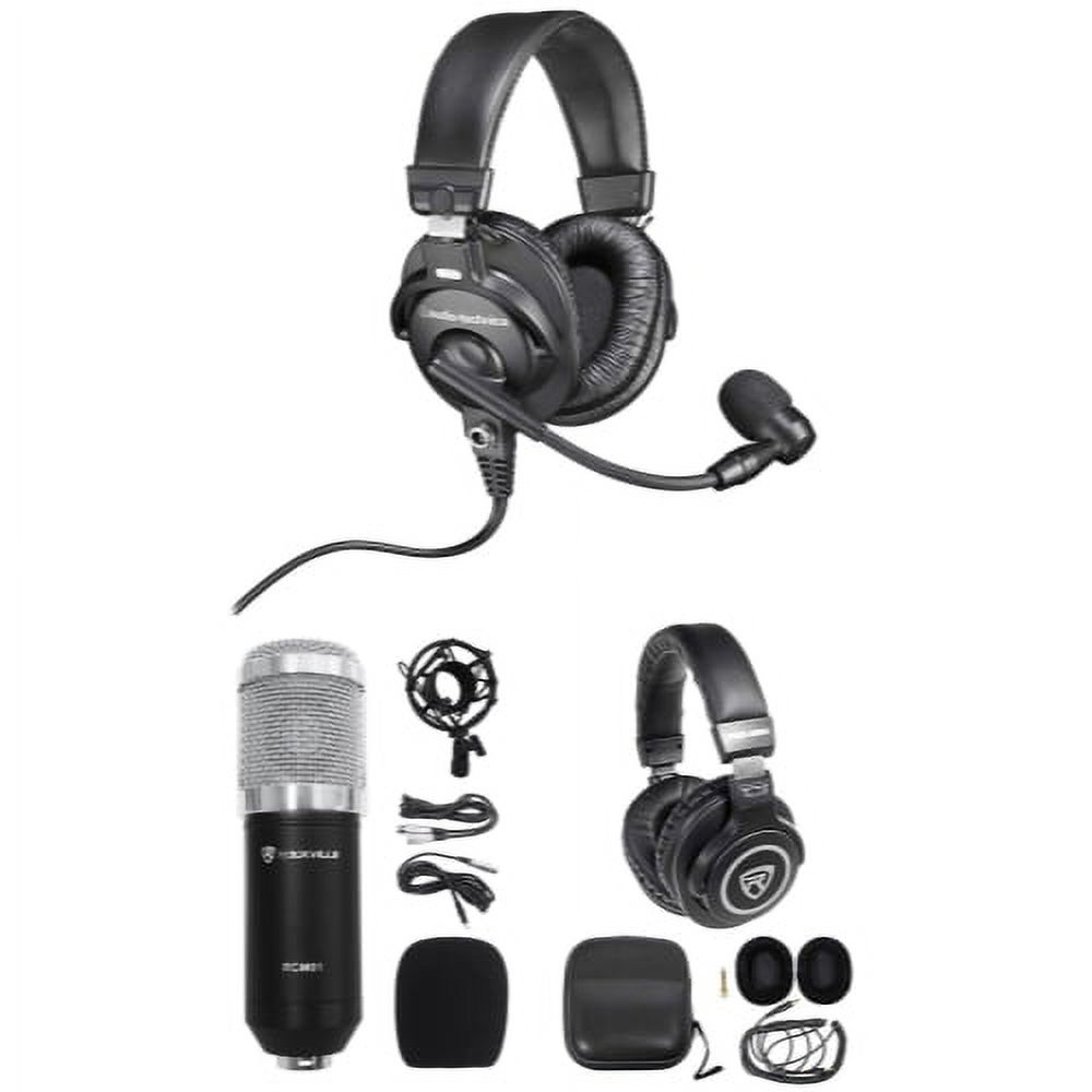 Audio Technica BPHS1 Over-Ear Broadcast Headset w/boom+Studio Mic ...