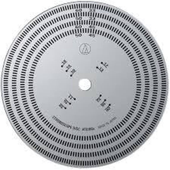 Audio-Technica Strobe Disc AT6180 with Overhang for Cartridge Alignment ...