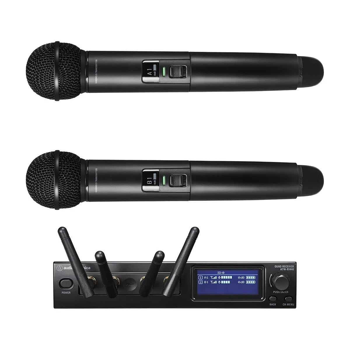 Audio-Technica System 20 PRO 2-Channel Dual Handheld Wireless System ...