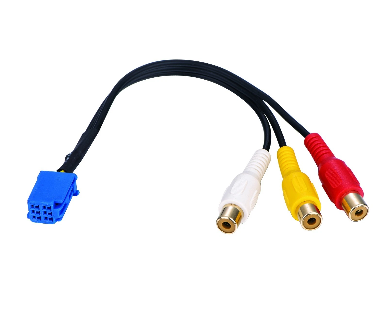 Audio Video Cable For Toyota Blue 6Pin Connector To 3 Rca Female ...