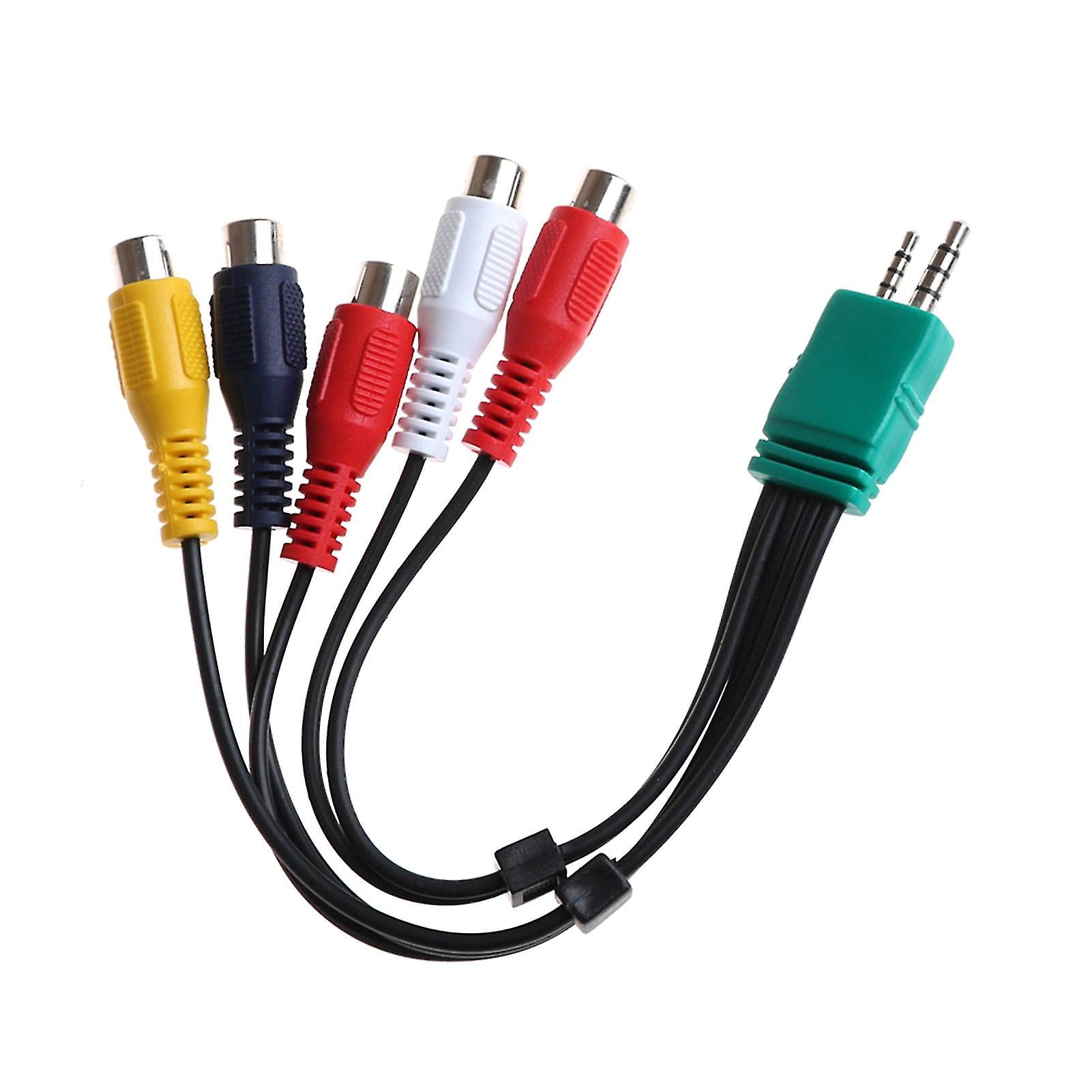 Audio Video Cable Professional High-definition 18cm 3.5mm+2.5mm To 5rca ...