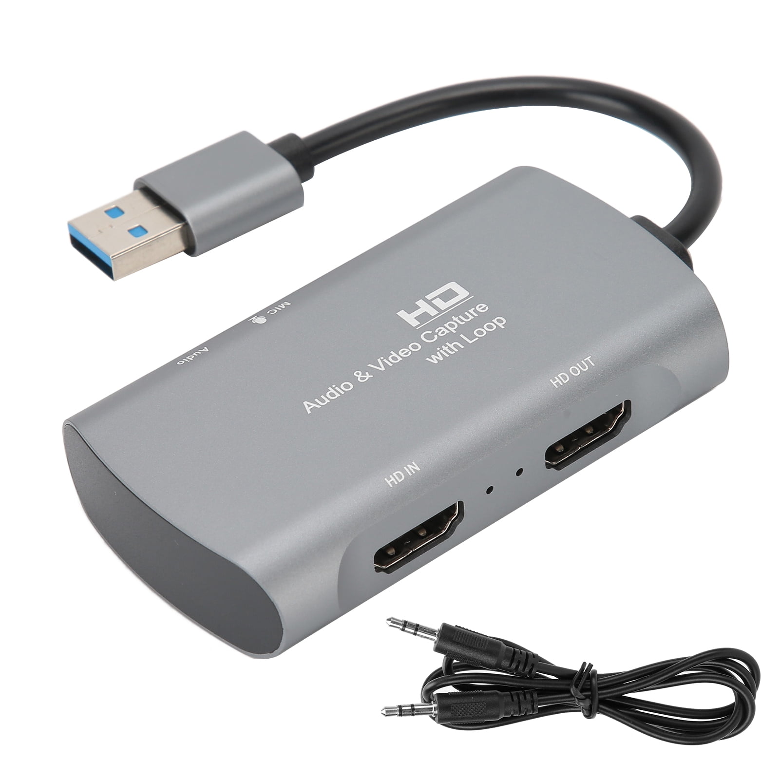 Audio Video Capture Card Portable HDMI to USB2.0 Loop Out 1080P 4K 30Hz ...