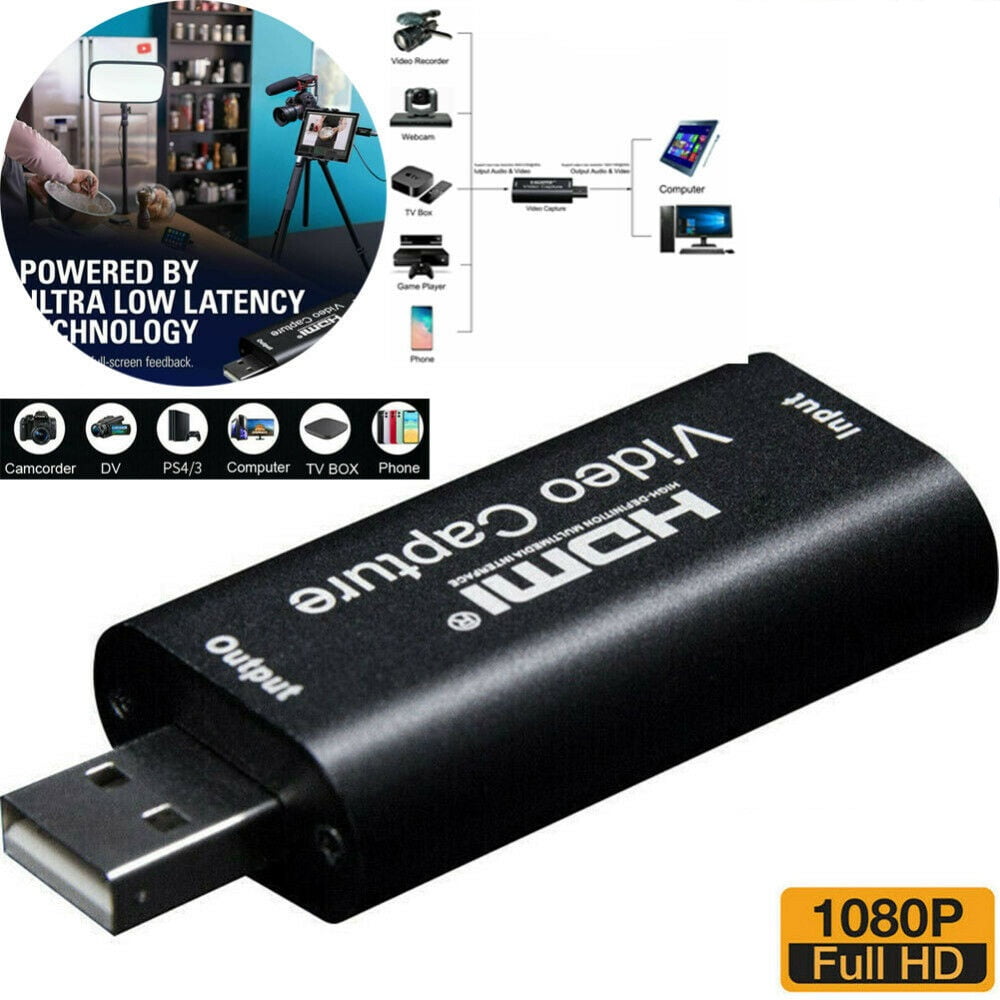 Audio Video Capture Cards HDMI to USB 1080p USB2.0 Record via DSLR ...