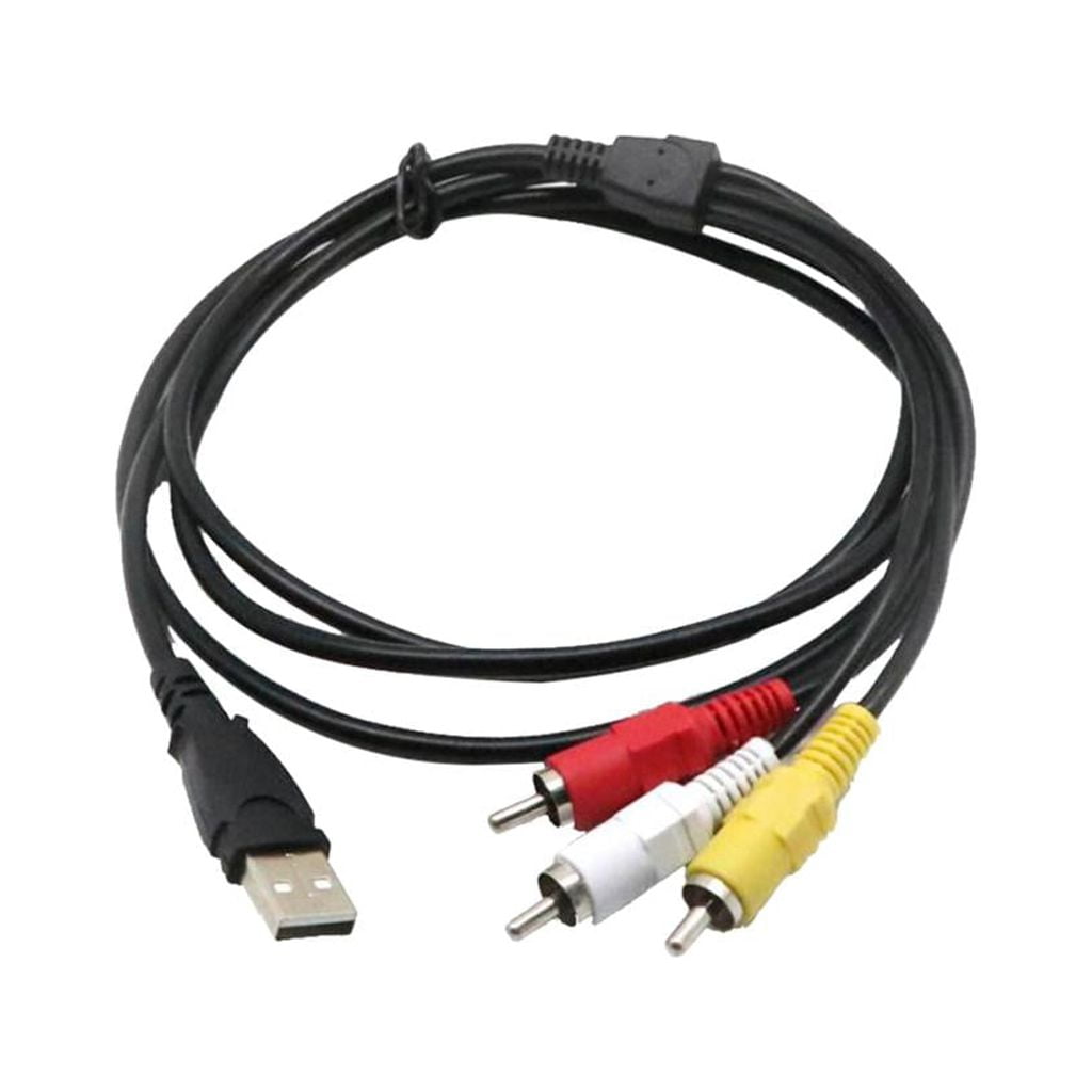 Audio Video Combination Cable with USB Plug to 3 1080p AV Cable for TV ...