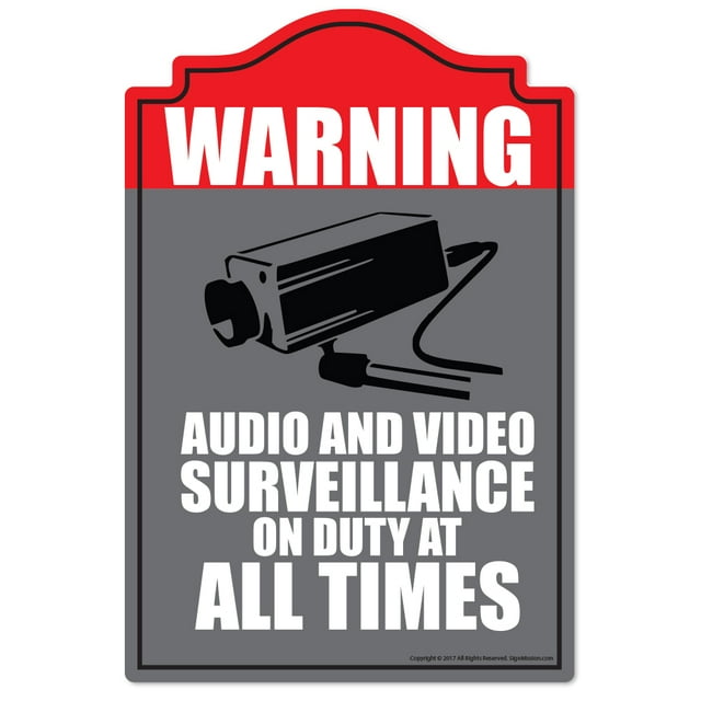 Audio Video Surveillance [3 Pack] of Vinyl Decal Stickers | 3.3" X 5 ...