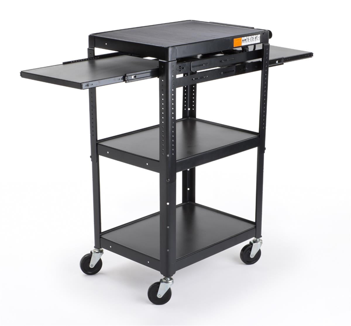 Audio Visual Cart with 2 Extendable Trays, 23 x 43 x 17-Inch ...