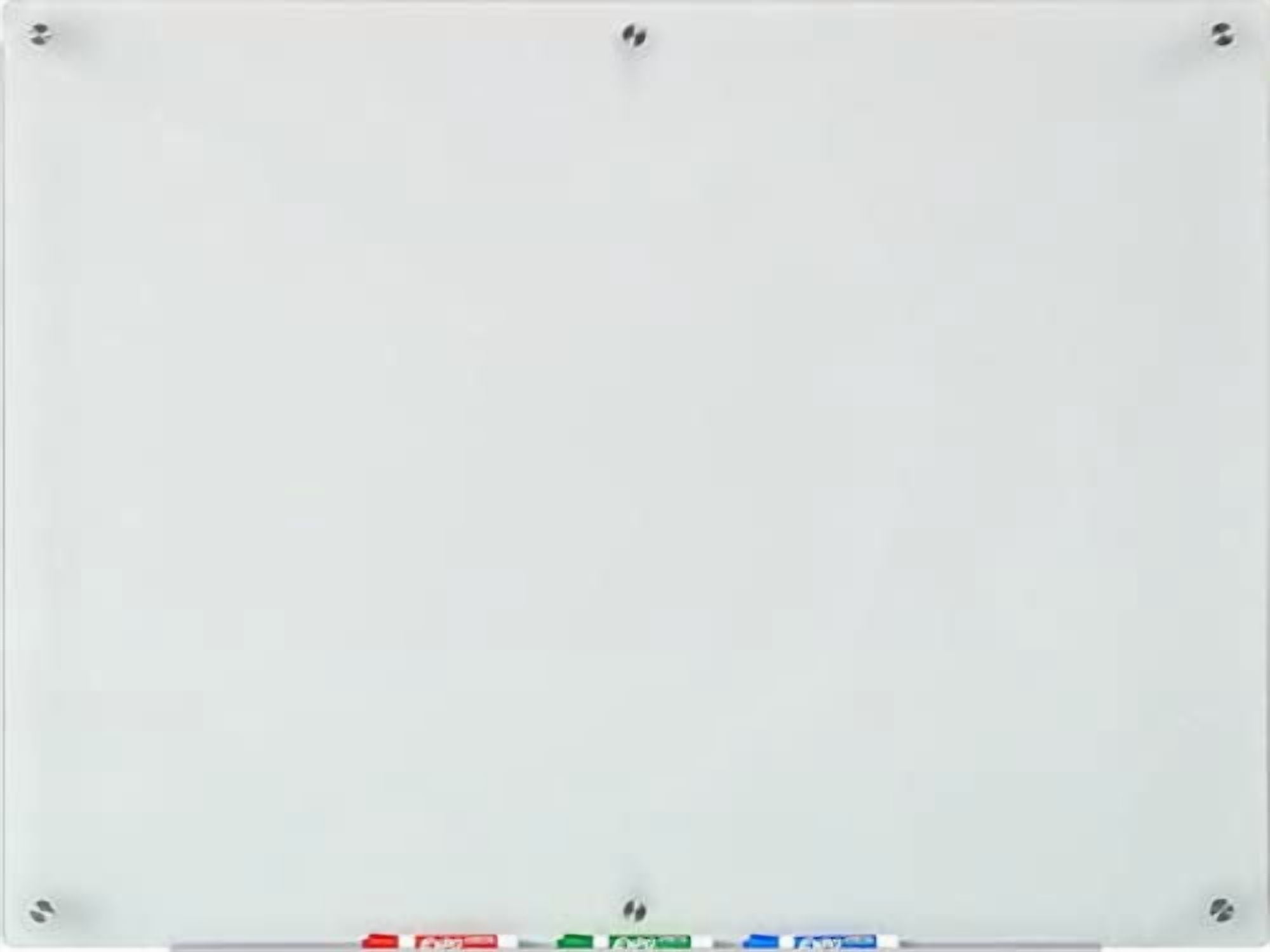 Audio-Visual Direct Frosted Glass Dry-Erase Board Set - 45" x 30 ...