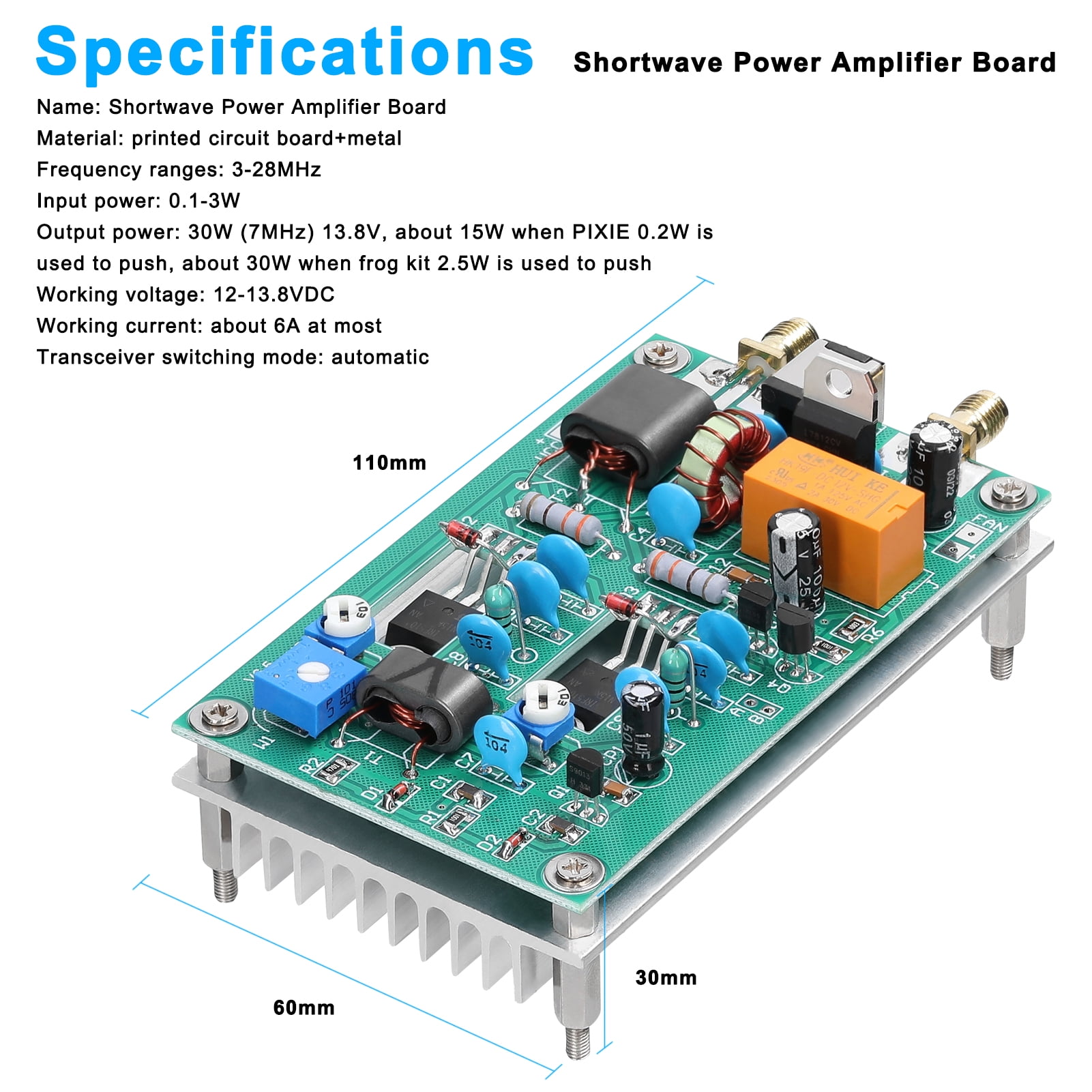 Audio amplifier,Amplifier Cw Ssb Amplifier 30w 3-28 30w 3-28mhz Cw Ssb ...