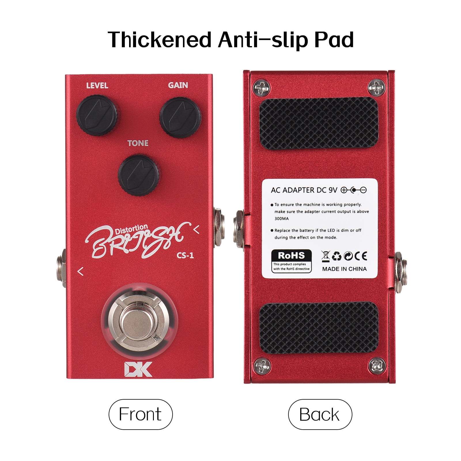 Audio effect machine,9v 6.35mm Input/output Metal Shell Pedal Pedal ...