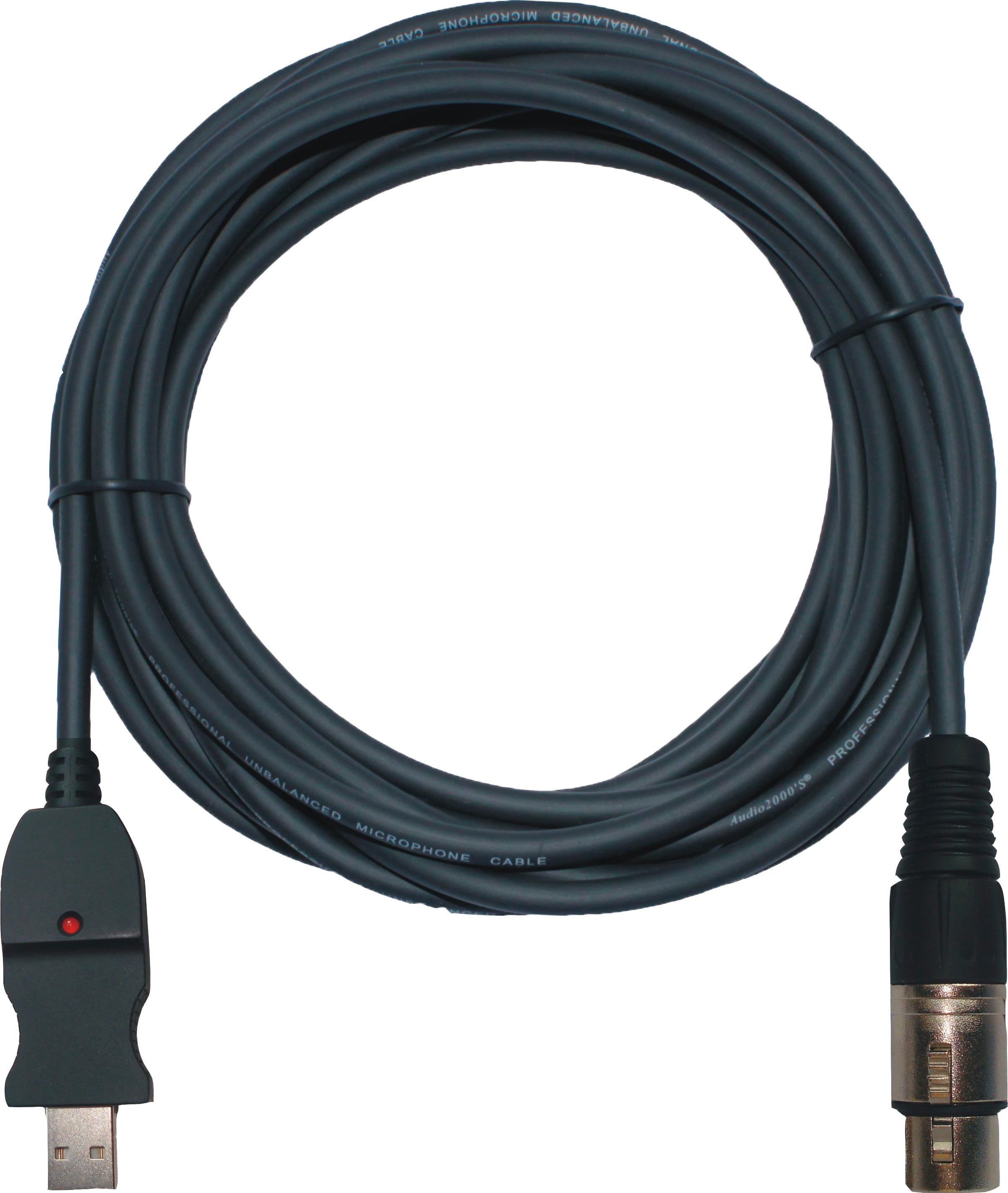 Audio2000'S ADC203R 20 ft USB Microphone Cable - Walmart.com