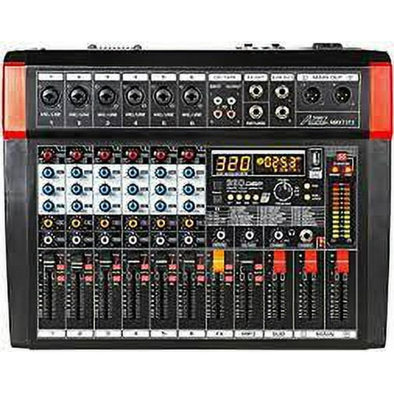 Audio2000'S AMX7372 Six-Channel Audio Mixer with 320 DSP Sound Effects ...