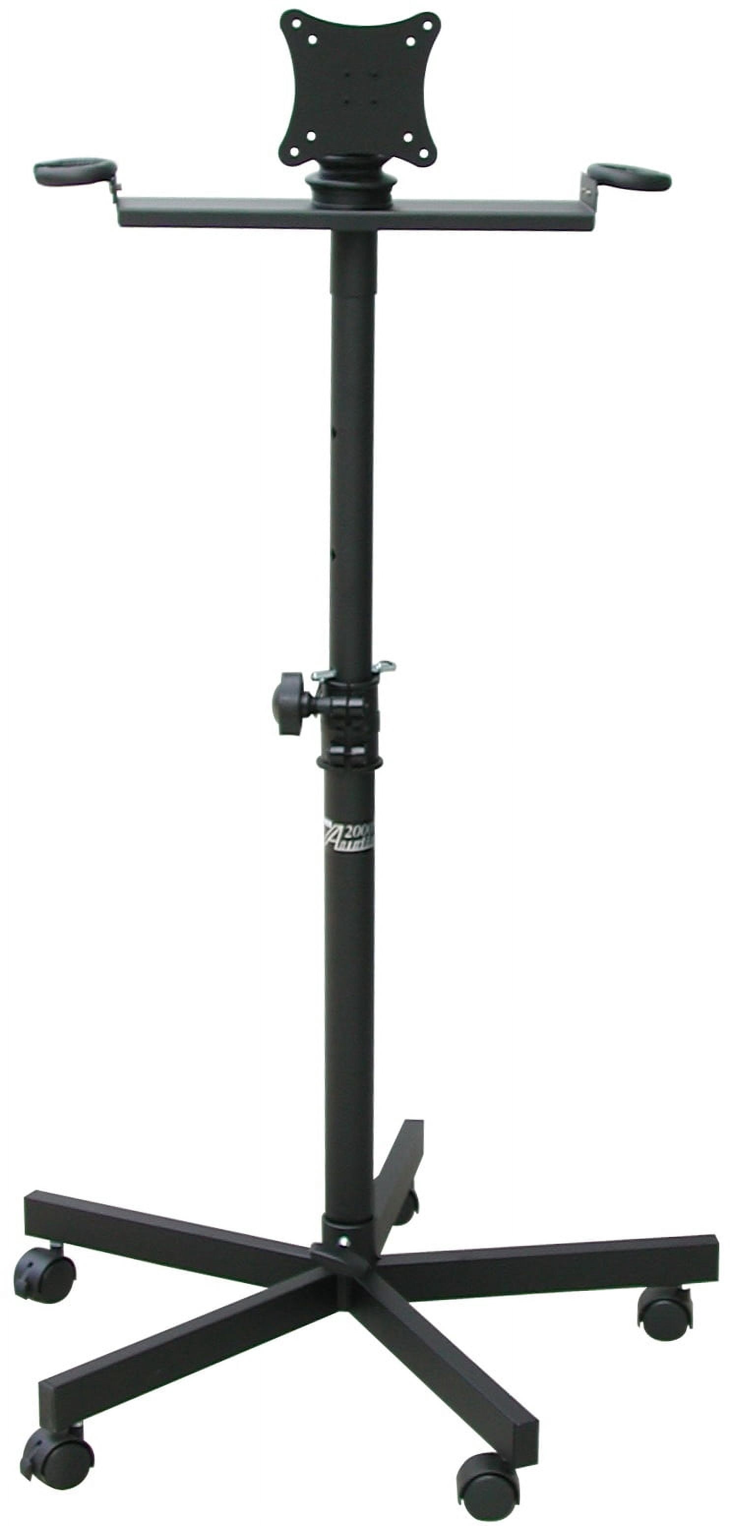 Audio2000'S Adjustable Height Mobile TV/Monitor Stand with Rolling Cart ...