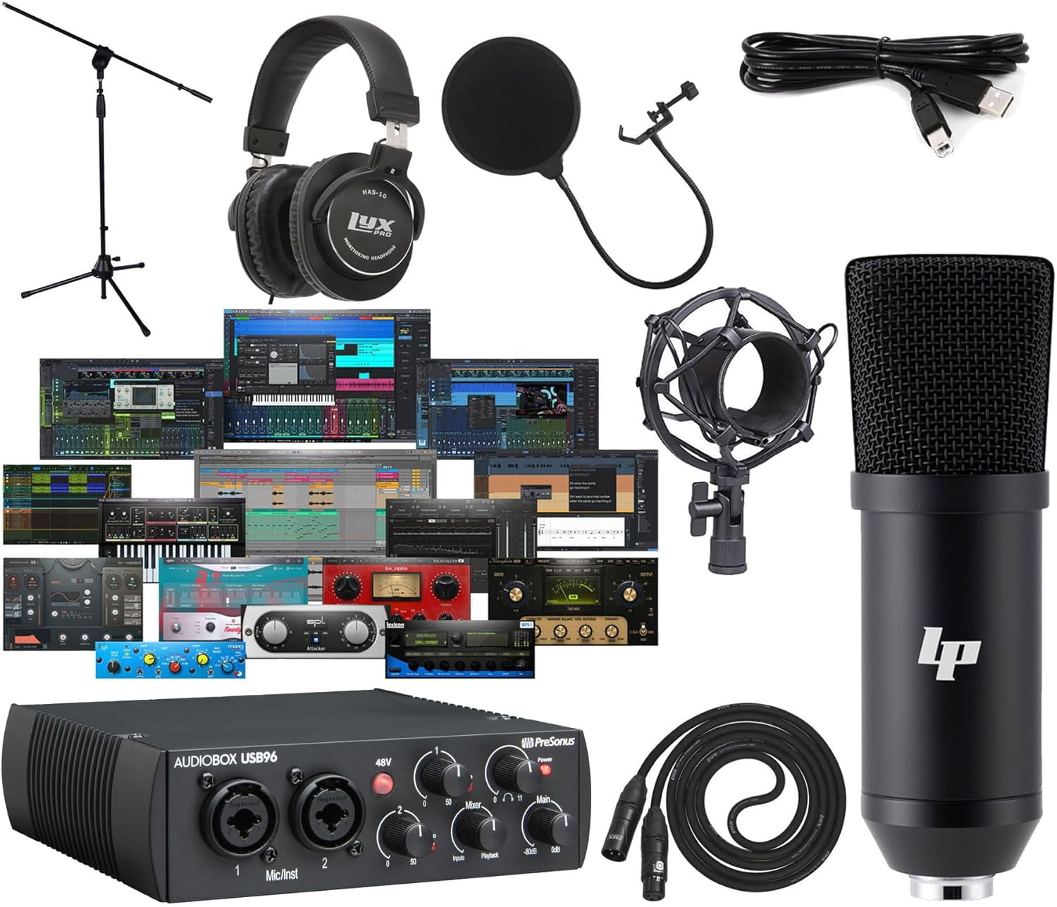 AudioBox 96 USB 2.0 Audio Interface Studio Bundle with Updated Studio ...