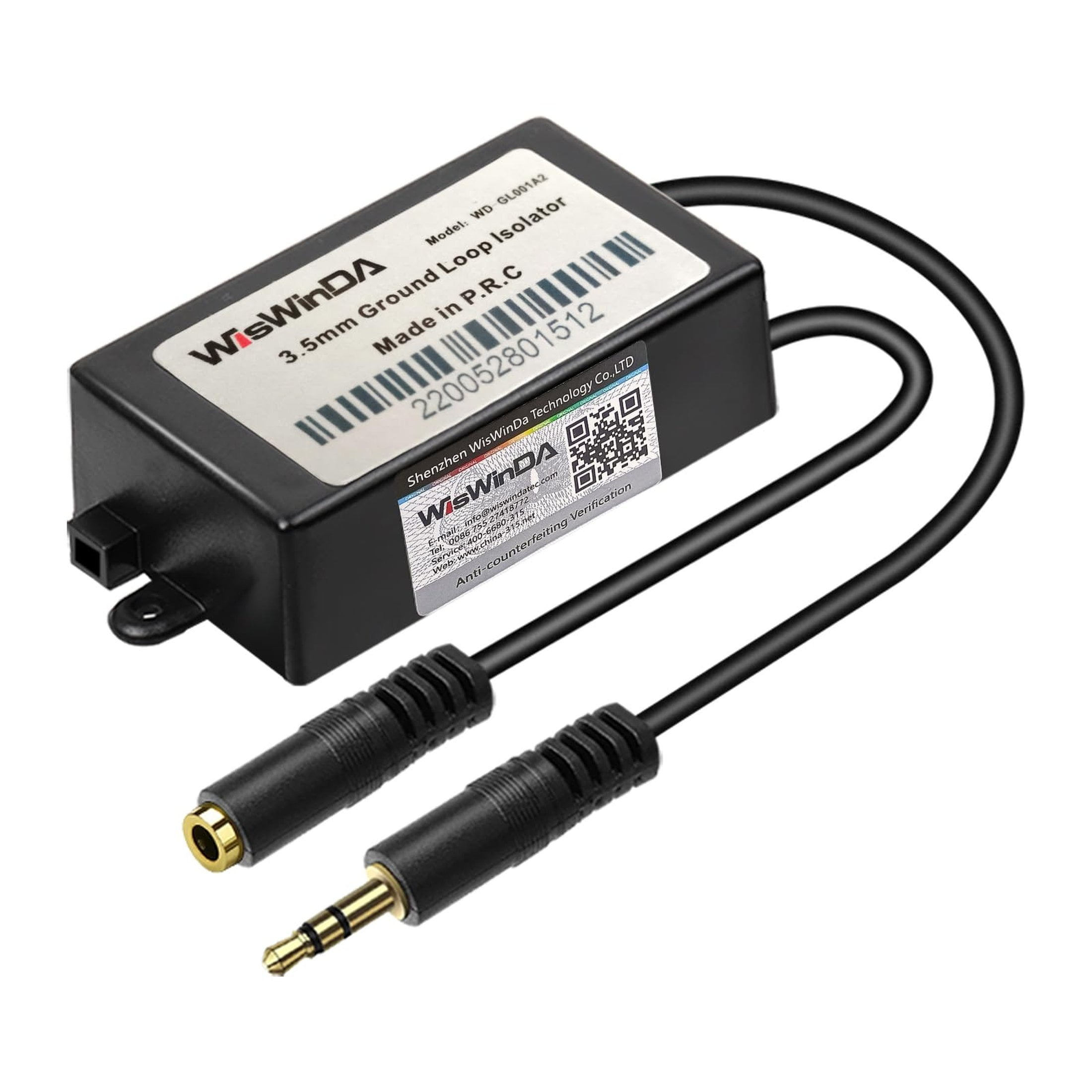 AudioClear 3.5mm Noise Filter Isolator for Car and Home Theater Systems ...
