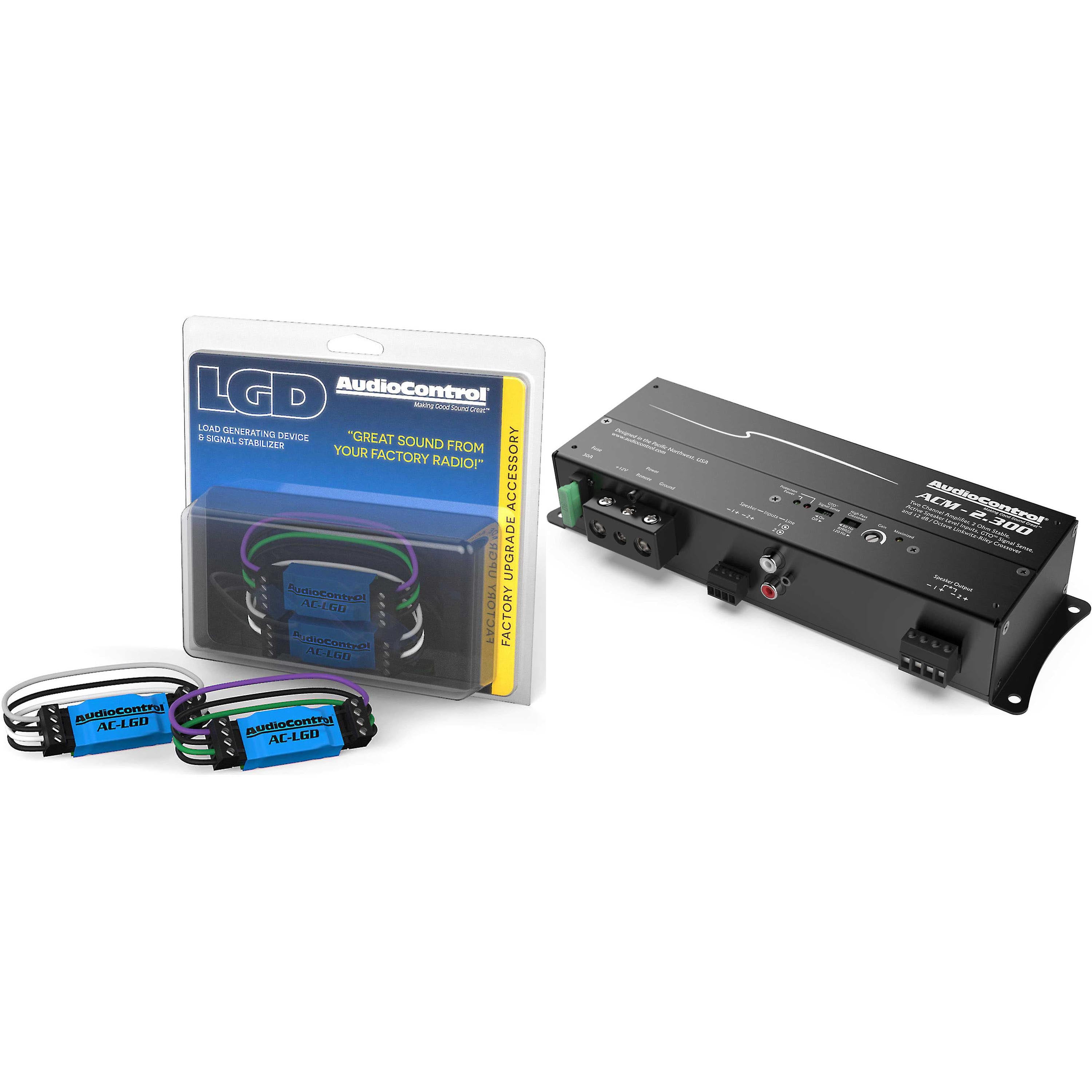 AudioControl ACM-2.300 2 Channel Micro Amplifier with 1 Pair ...